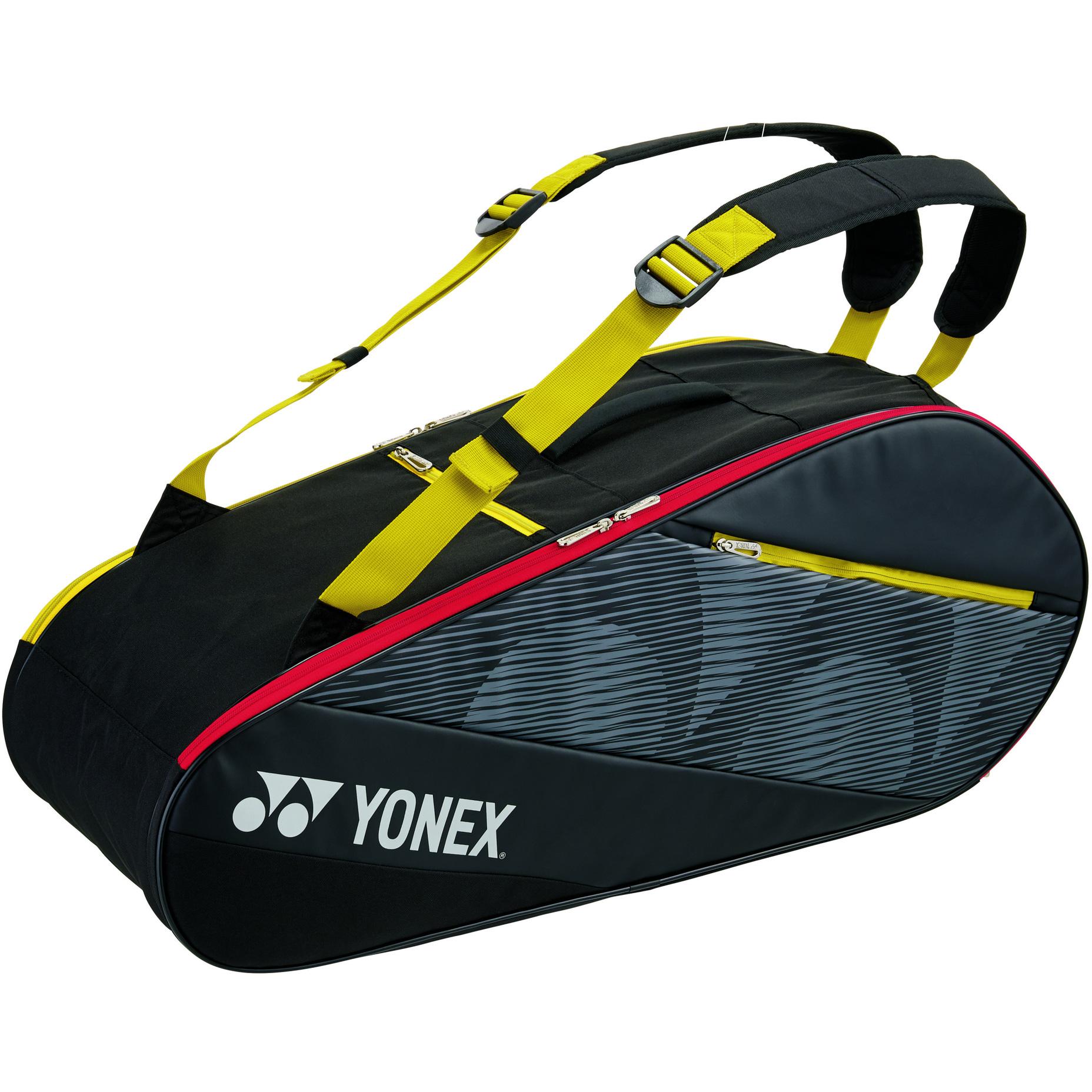 Yonex Active 6 Racket Bag (BA82026EX) - Black/Yellow - Tennisnuts.com