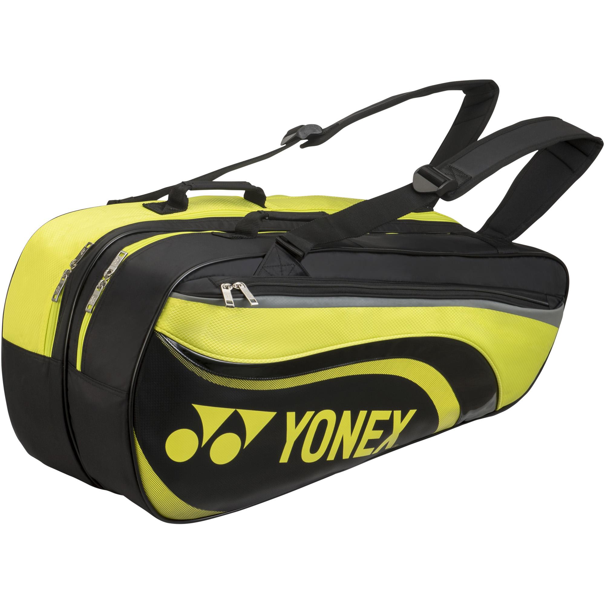 Yonex Active 6 Racket Bag - Black/Lime - Tennisnuts.com