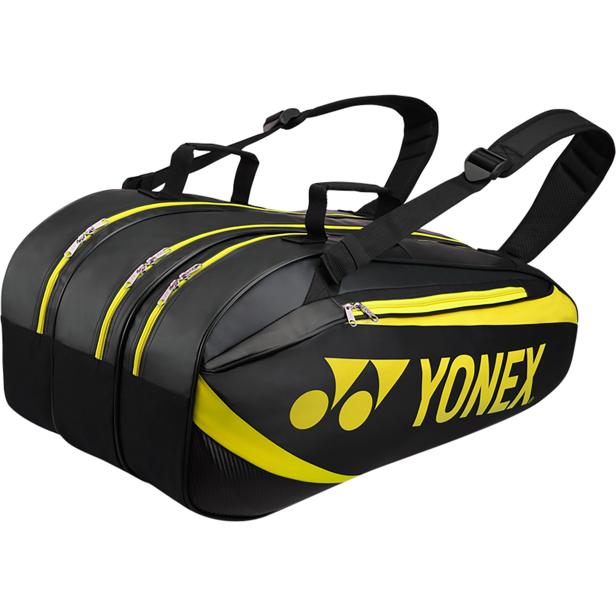 Yonex Active 9 Racket Bag (BAG8929EX) - Black/Lime - Tennisnuts.com