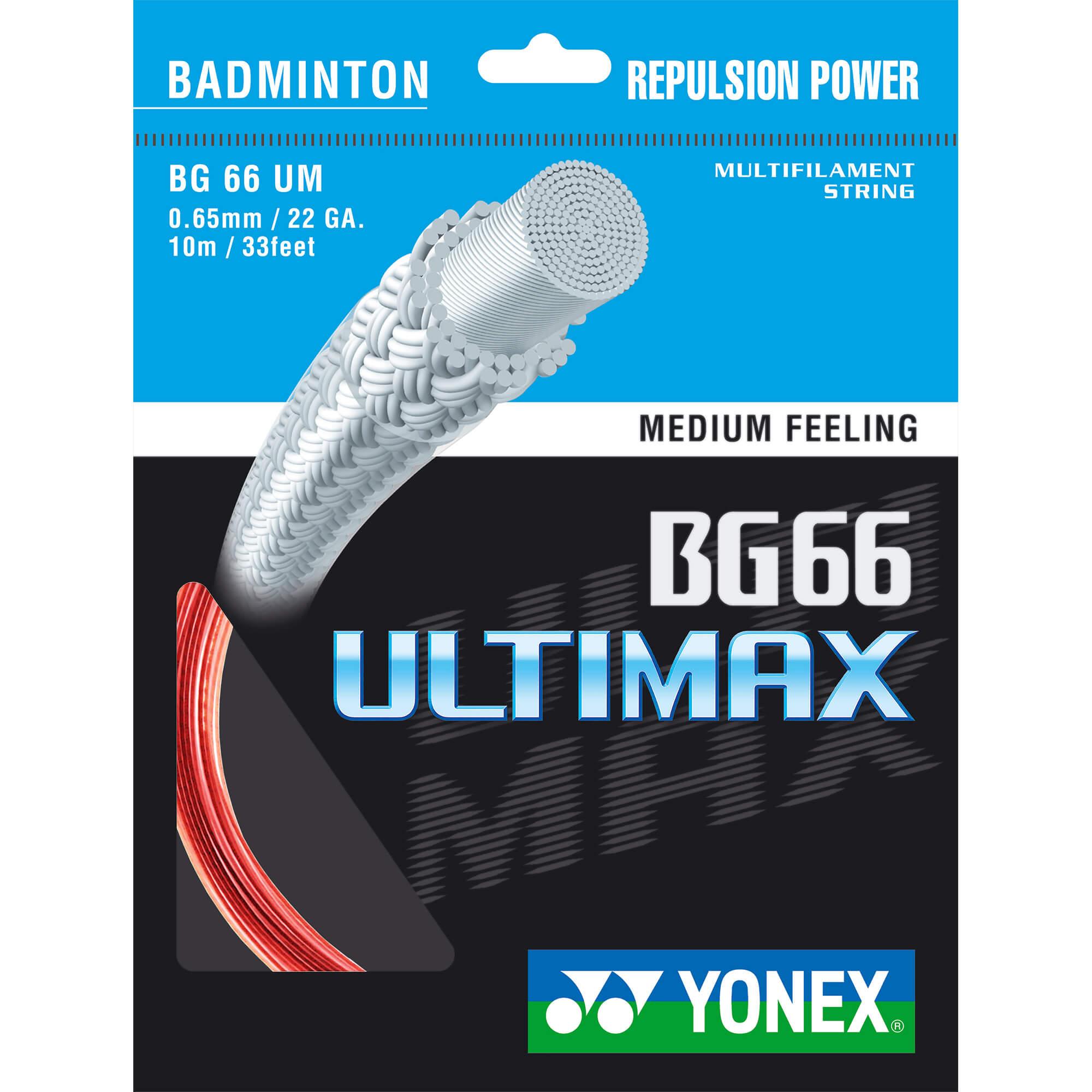 Yonex BG66 Ultimax Badminton String Set - Red - Tennisnuts.com