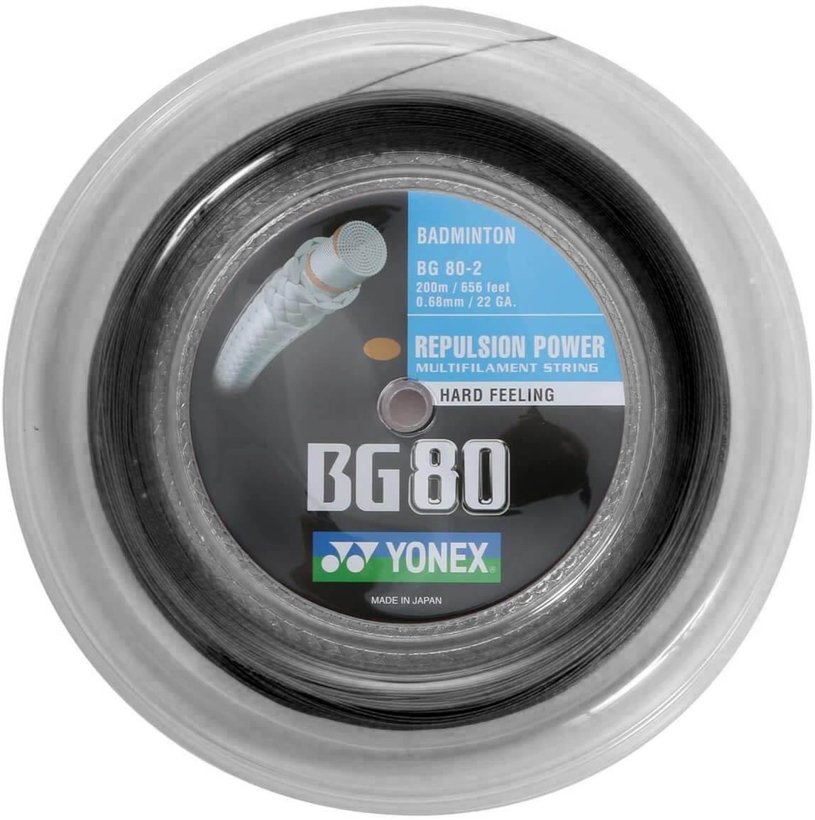 Yonex BG80 200m Badminton String Reel - Black - Tennisnuts.com