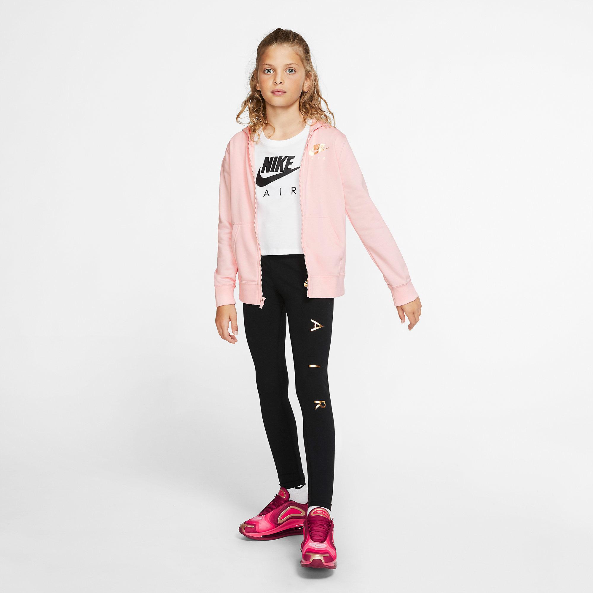Nike Air Girls Fleece Hoodie - Echo Pink - Tennisnuts.com