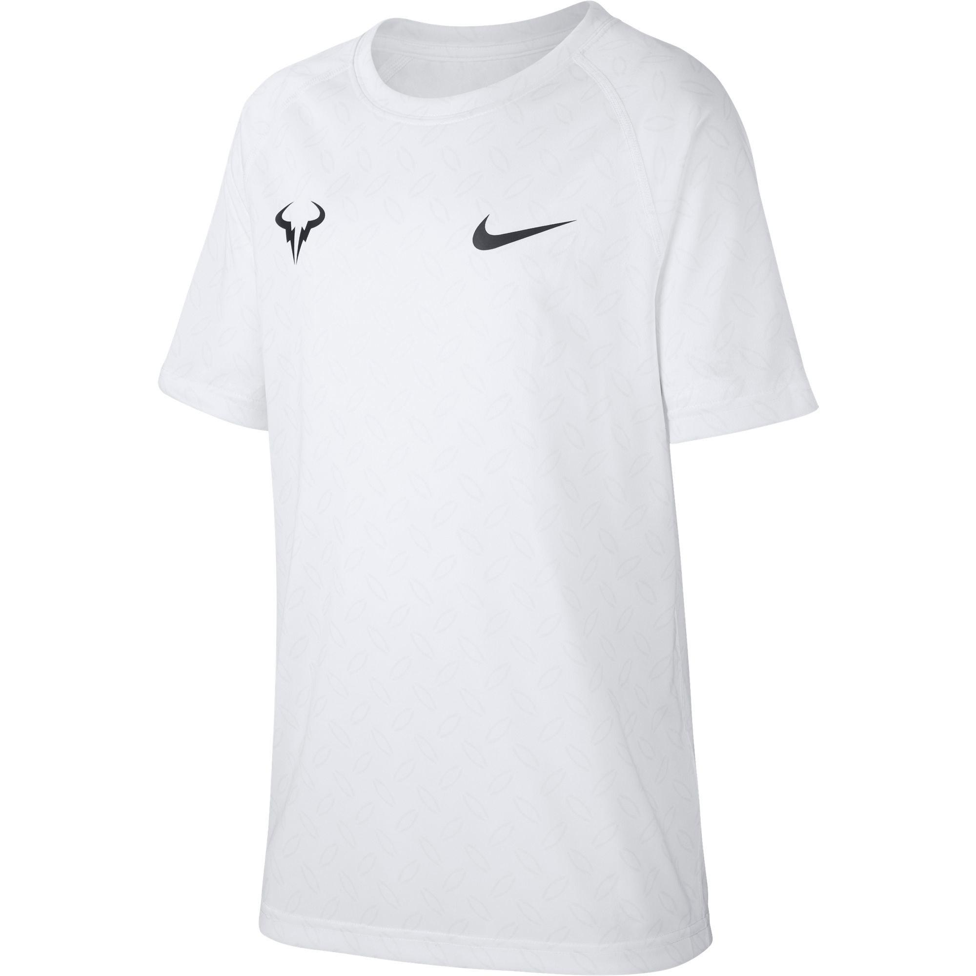 Nike Boys Rafa T-Shirt - White - Tennisnuts.com