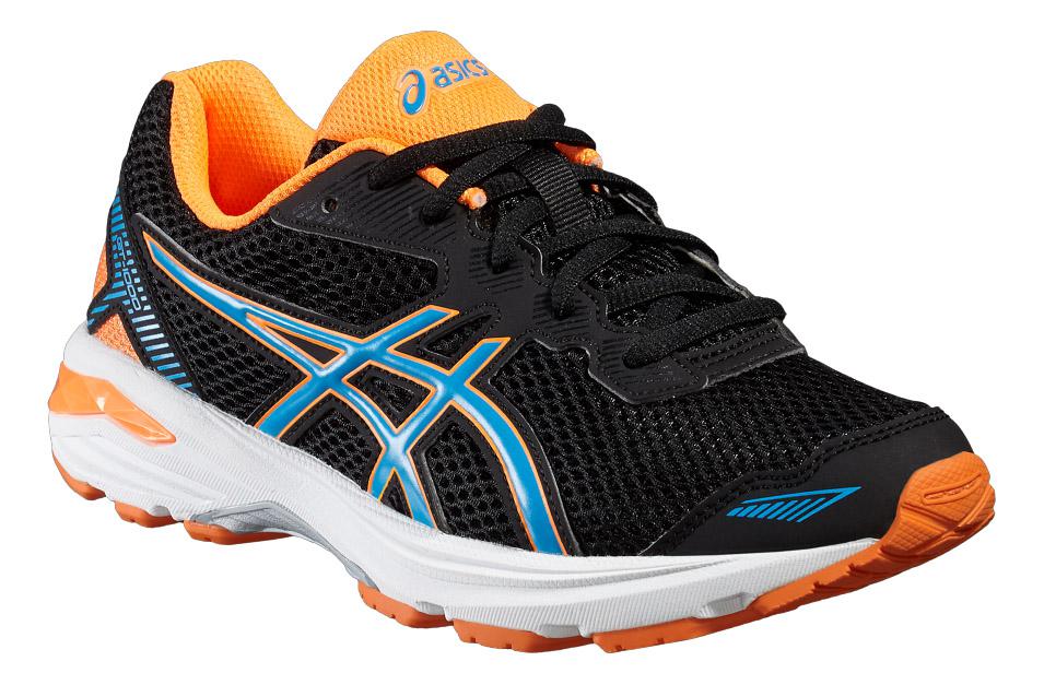 Asics Kids GT-1000 5 GS Running Shoes - Black/Blue/Orange - Tennisnuts.com