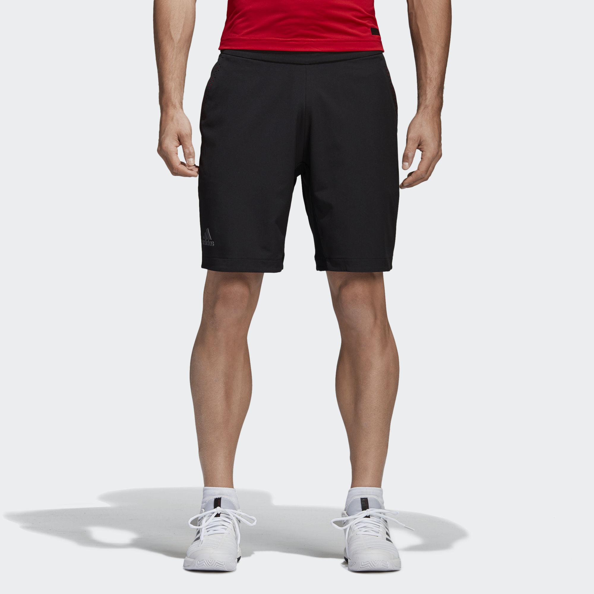 Adidas Mens Barricade Bermuda Tennis Shorts - Black - Tennisnuts.com