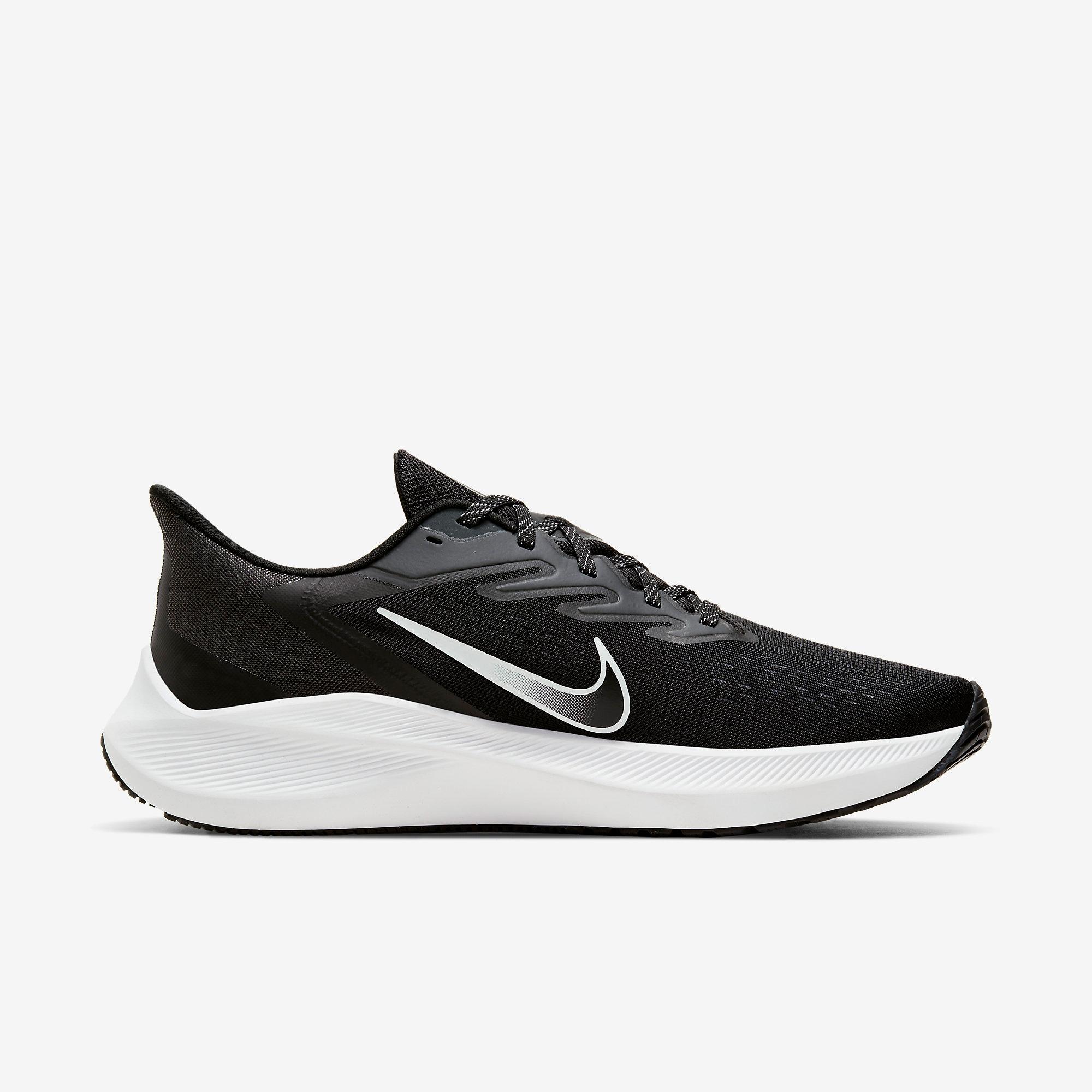 Nike Mens Air Zoom Winflow 7 Running Shoes - Black/Anthracite ...