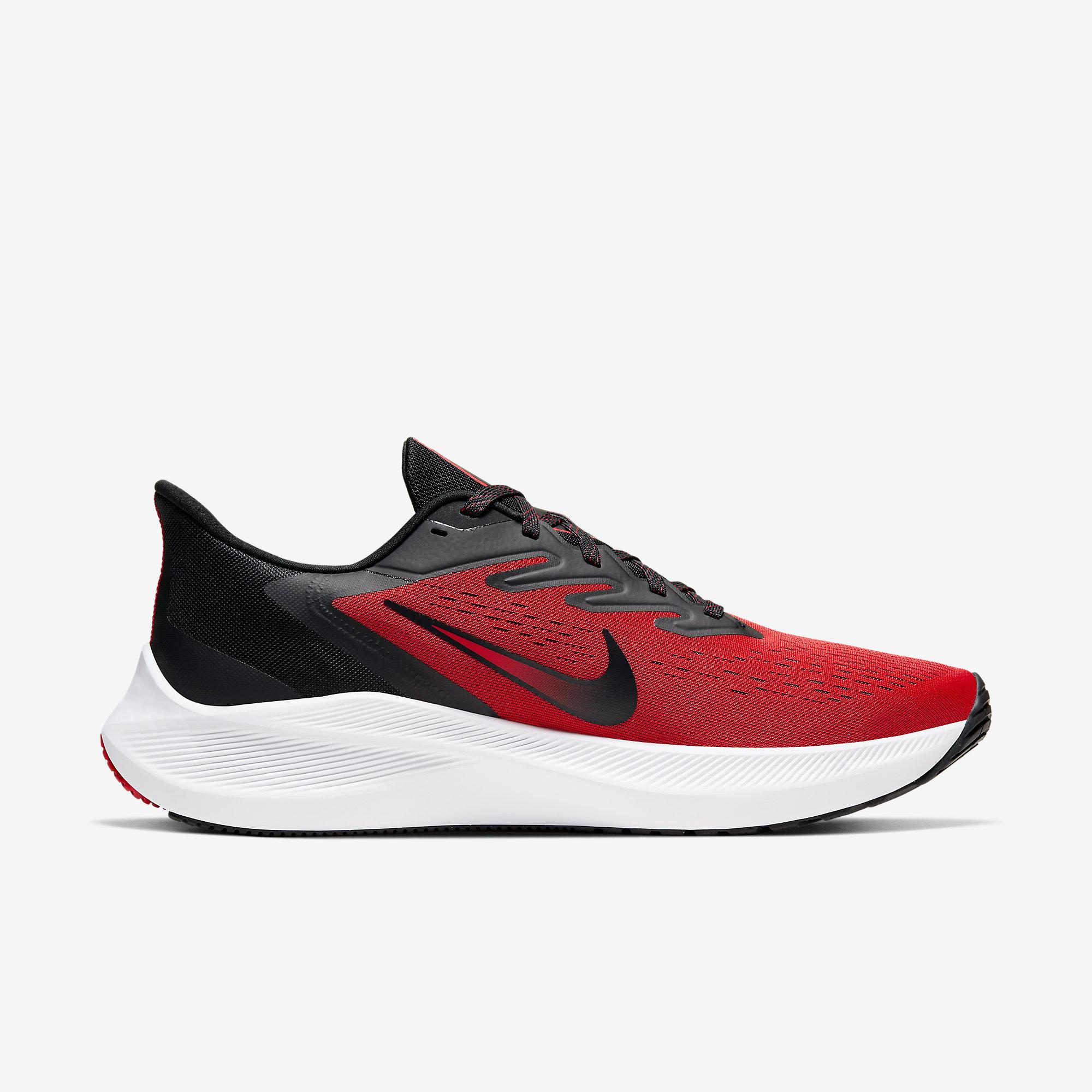 Nike Mens Air Zoom Winflow 7 Running Shoes - Red/Black - Tennisnuts.com