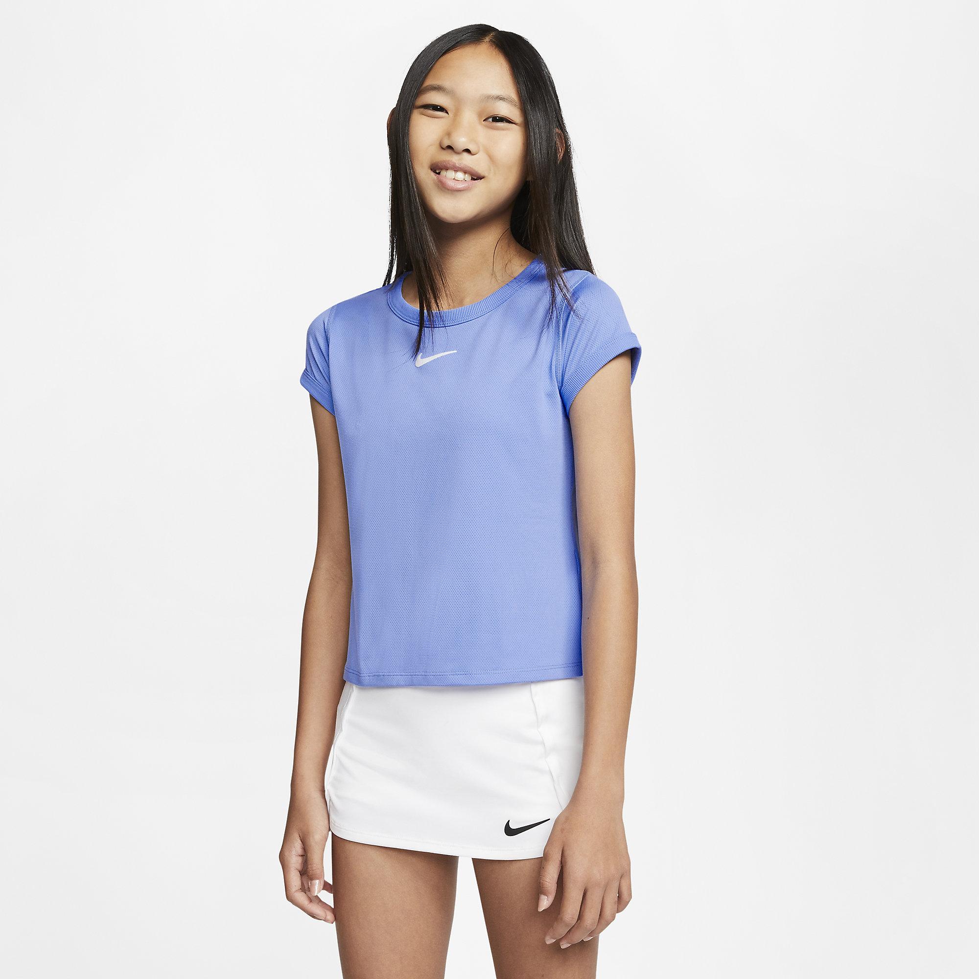 Nike Girls Dri-FIT Top - Light Blue - Tennisnuts.com