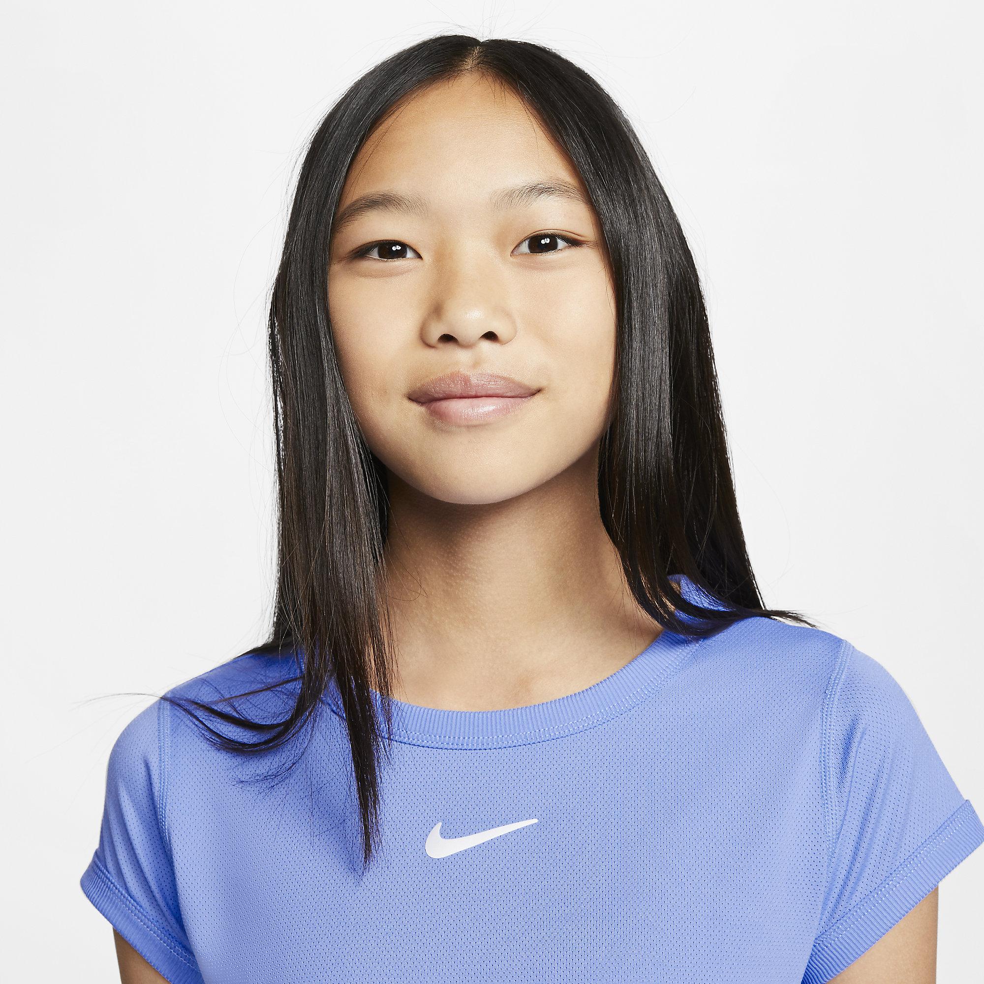 Nike Girls Dri-FIT Top - Light Blue - Tennisnuts.com