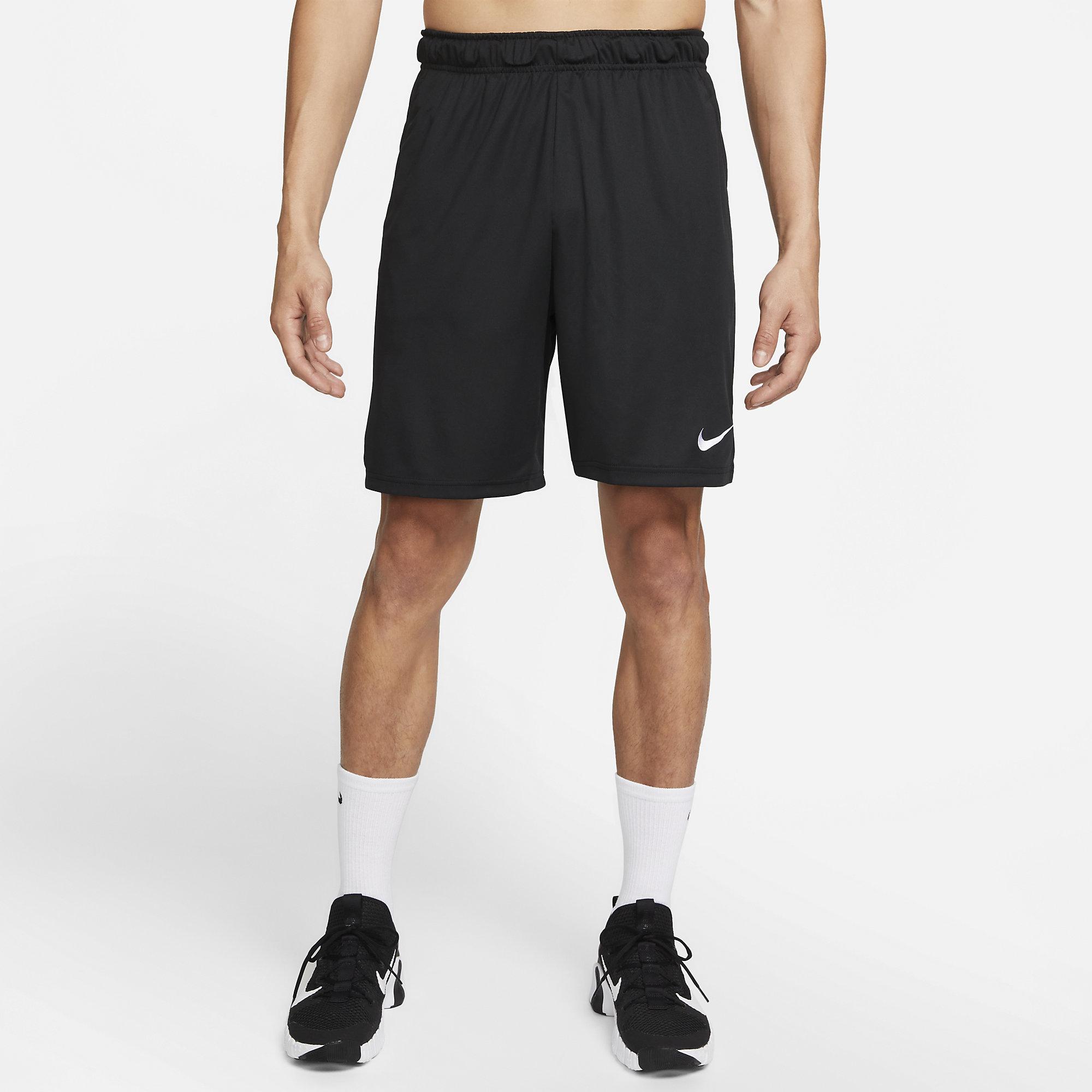 Nike Mens Dri-FIT Knit Tennis Shorts - Black - Tennisnuts.com