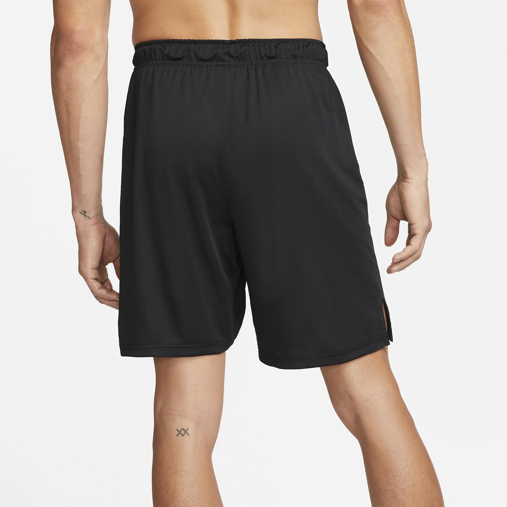 Nike Mens Dri-FIT Knit Tennis Shorts - Black - Tennisnuts.com