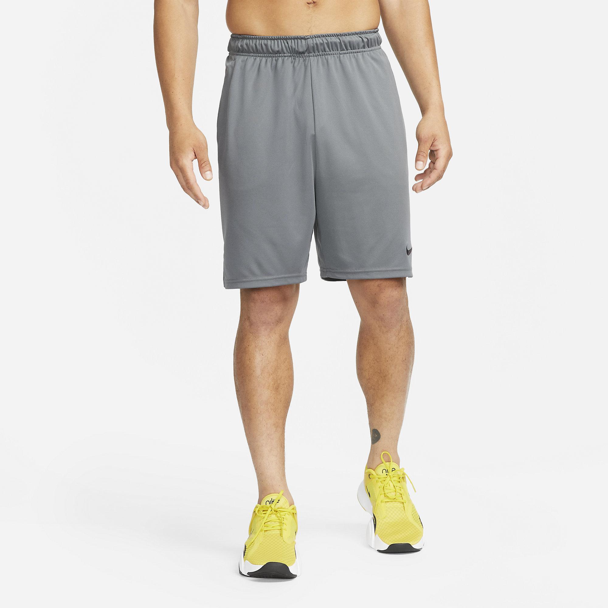 Nike Mens Dri-FIT Knit Tennis Shorts - Grey - Tennisnuts.com