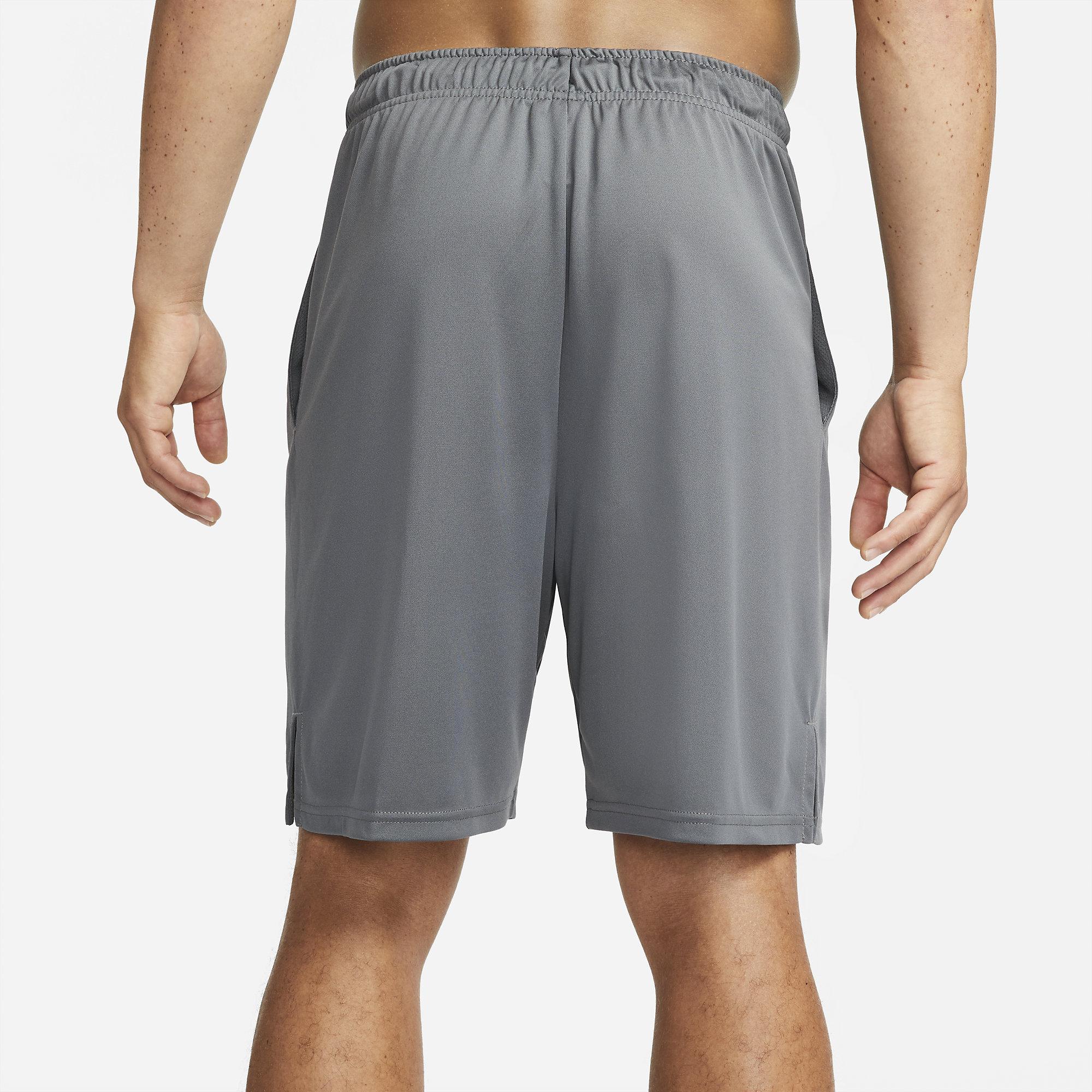 Nike Mens Dri-FIT Knit Tennis Shorts - Grey - Tennisnuts.com
