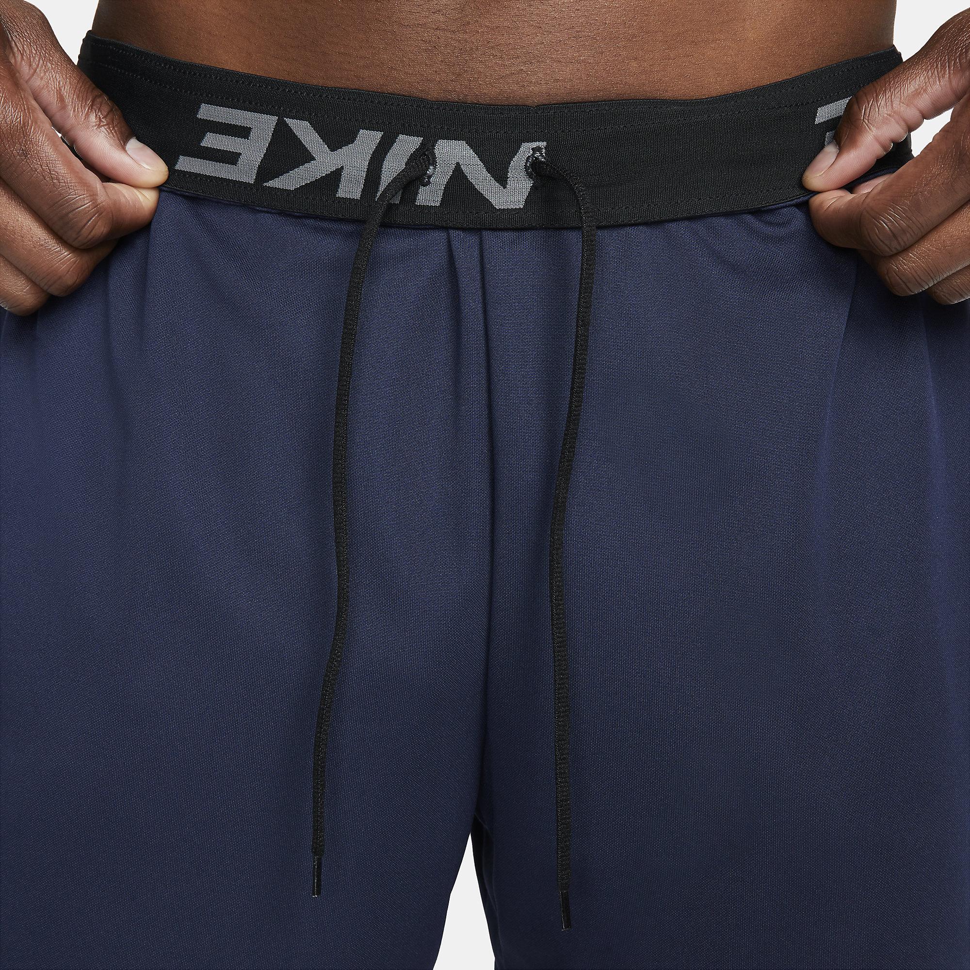 Nike Mens Dri-FIT Knit Tennis Shorts - Navy Blue - Tennisnuts.com