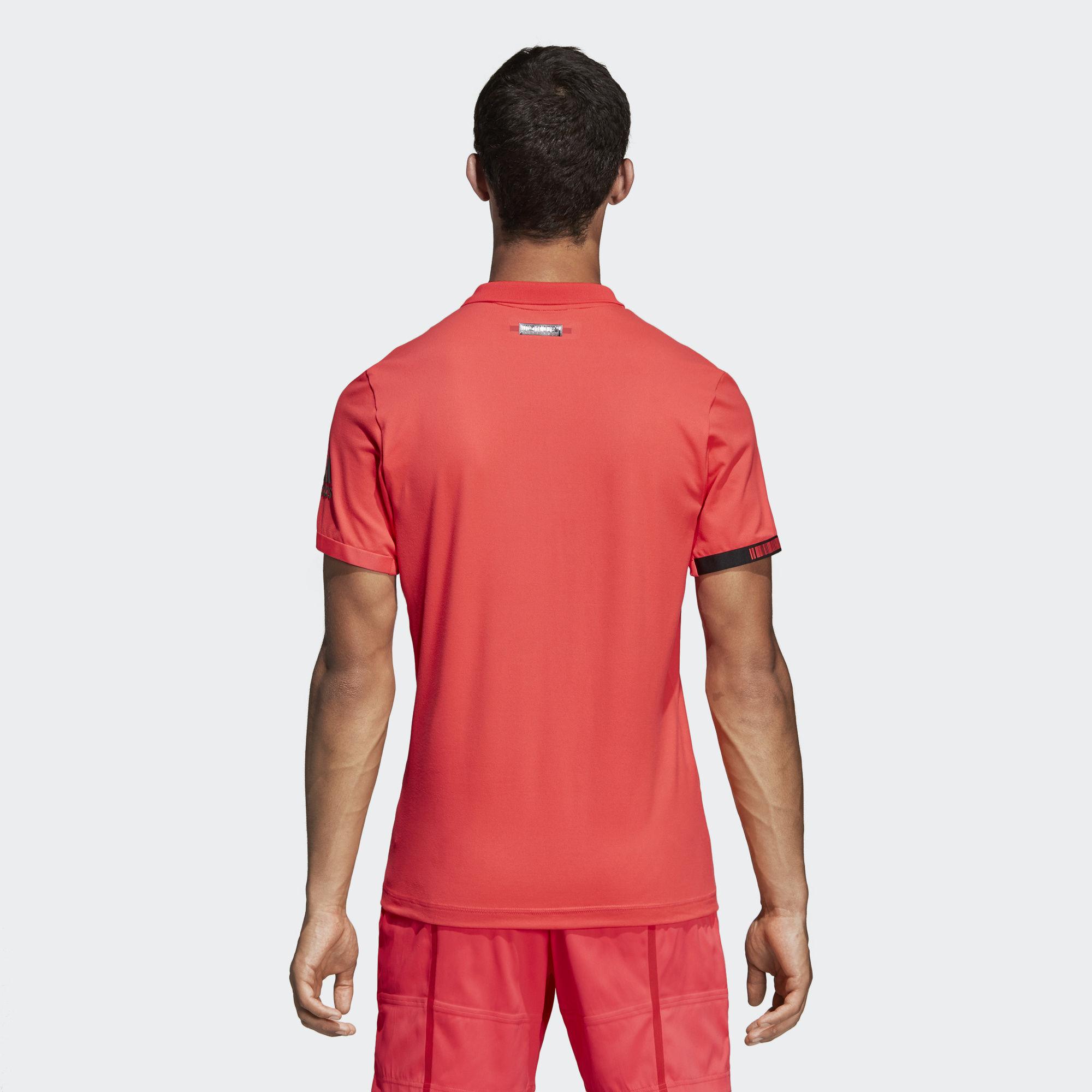 Adidas Mens MatchCode Polo Shirt - Shock Red/Night Met - Tennisnuts.com