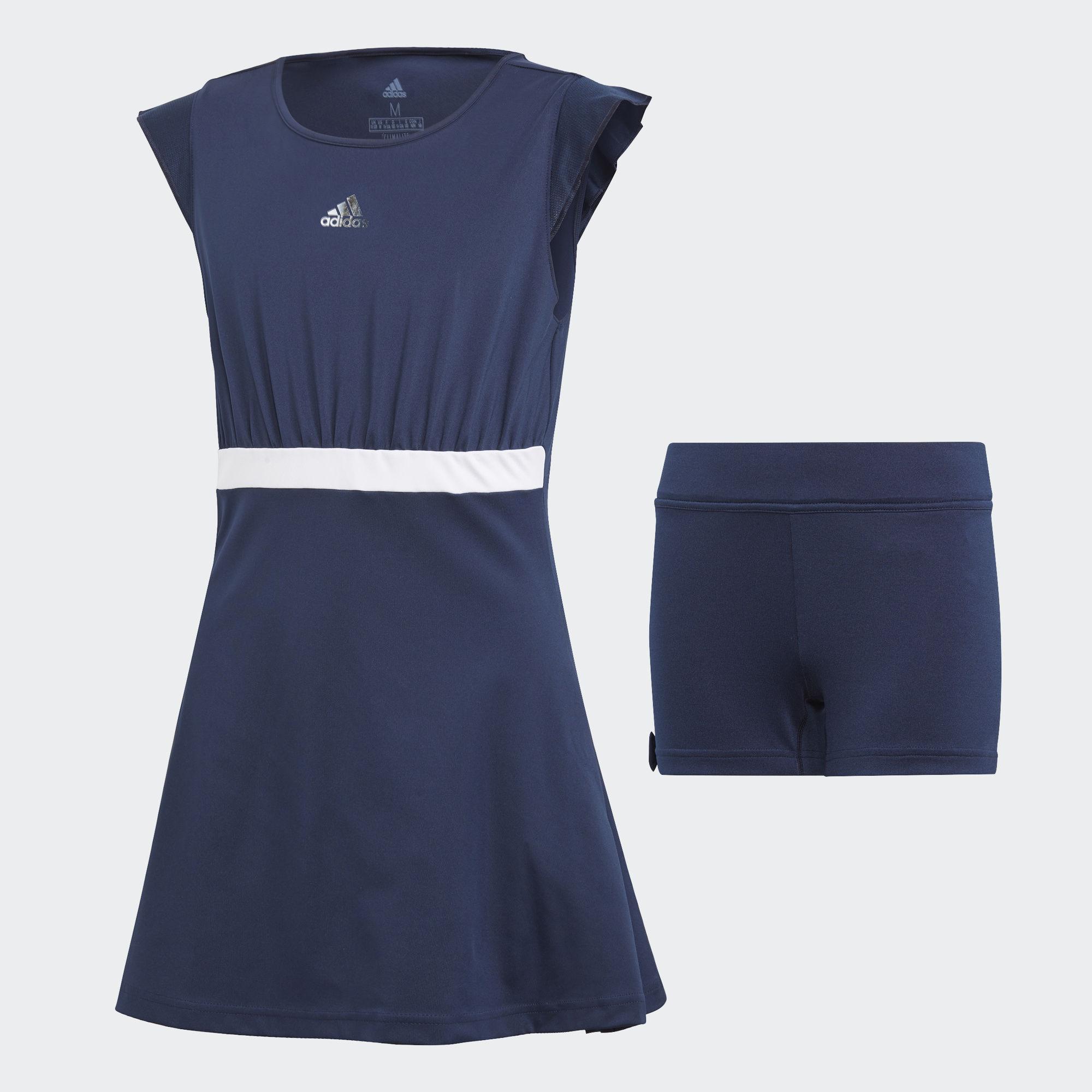 Adidas Girls Ribbon Dress - Collegiate Navy - Tennisnuts.com
