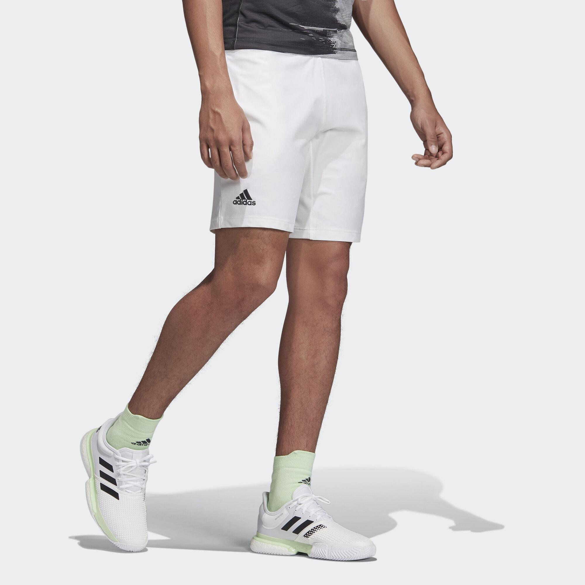 Adidas Mens New York Shorts - White - Tennisnuts.com