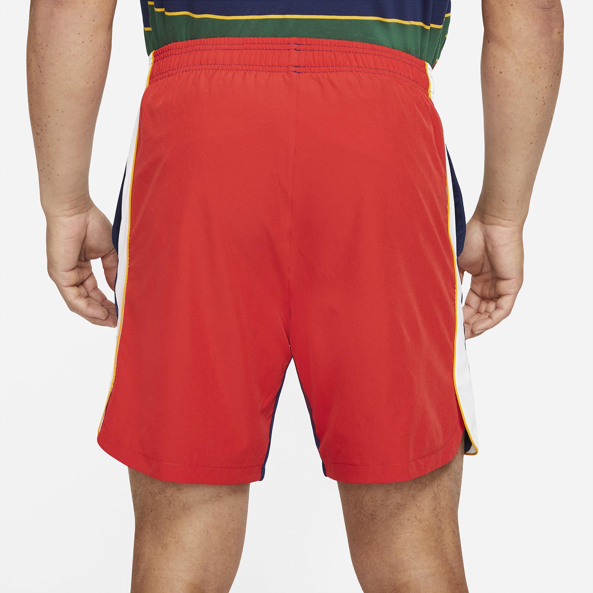 Nike Mens Slam Tennis Shorts - Obsidian/Red - Tennisnuts.com