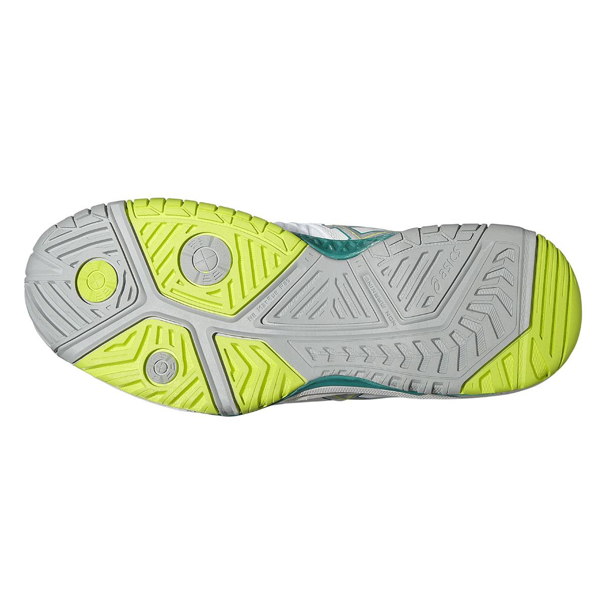 Asics Womens GEL Resolution 6 Tennis Shoes - White/Emerald Green/Silver ...