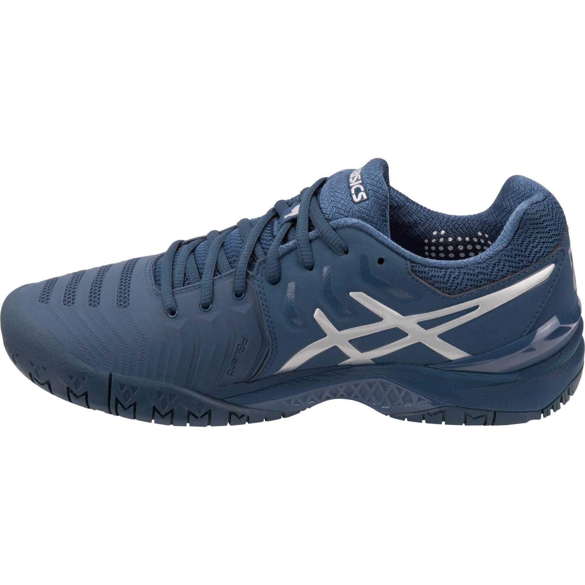 Asics Mens GEL-Resolution Novak Tennis Shoes - Peacoat/Silver ...