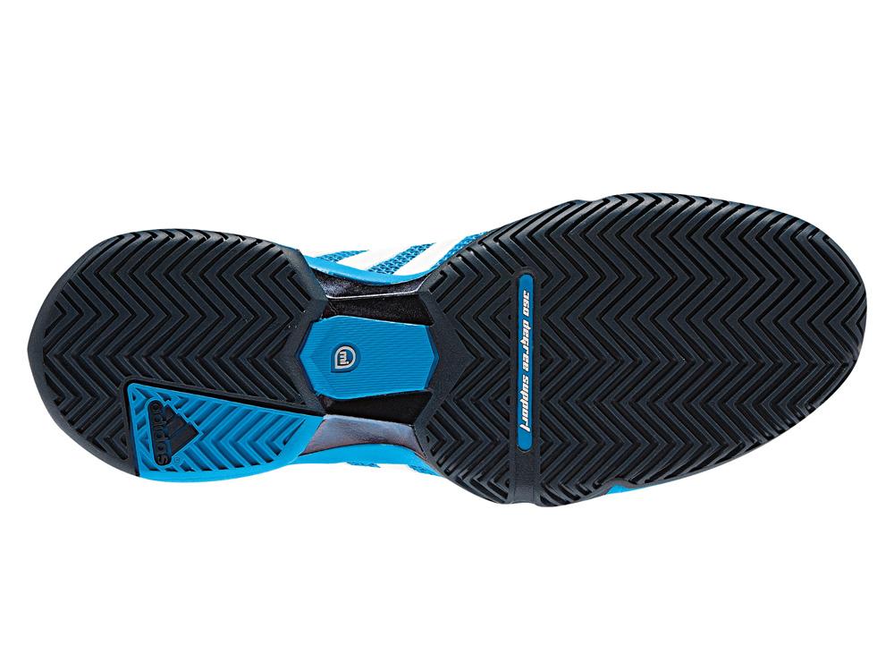 Adidas Mens adipower Barricade 8 Tennis Shoes - Solar Blue - Tennisnuts.com