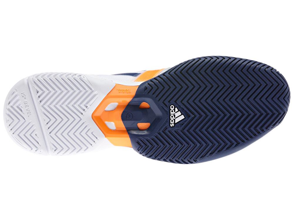 Adidas Mens adiZero Feather III Tennis Shoes - Grey/Orange - Tennisnuts.com