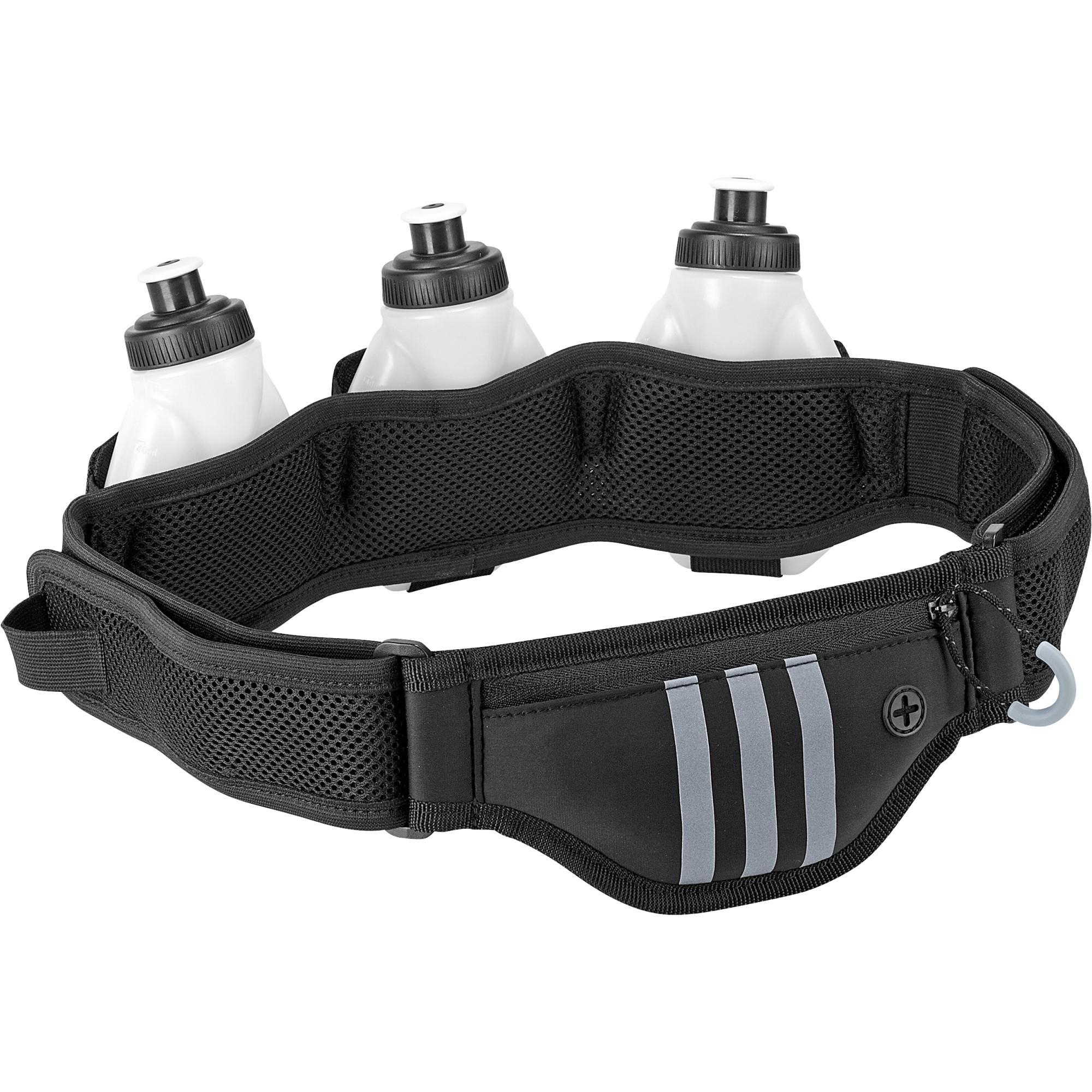 Adidas Bottle Belt (3 Bottles) - Black/Silver - Tennisnuts.com