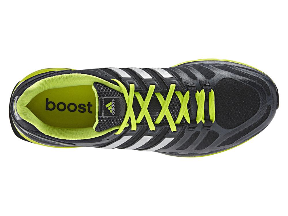 Adidas Mens Sonic Boost Running Shoes - Dark Grey/Lime/Silver ...