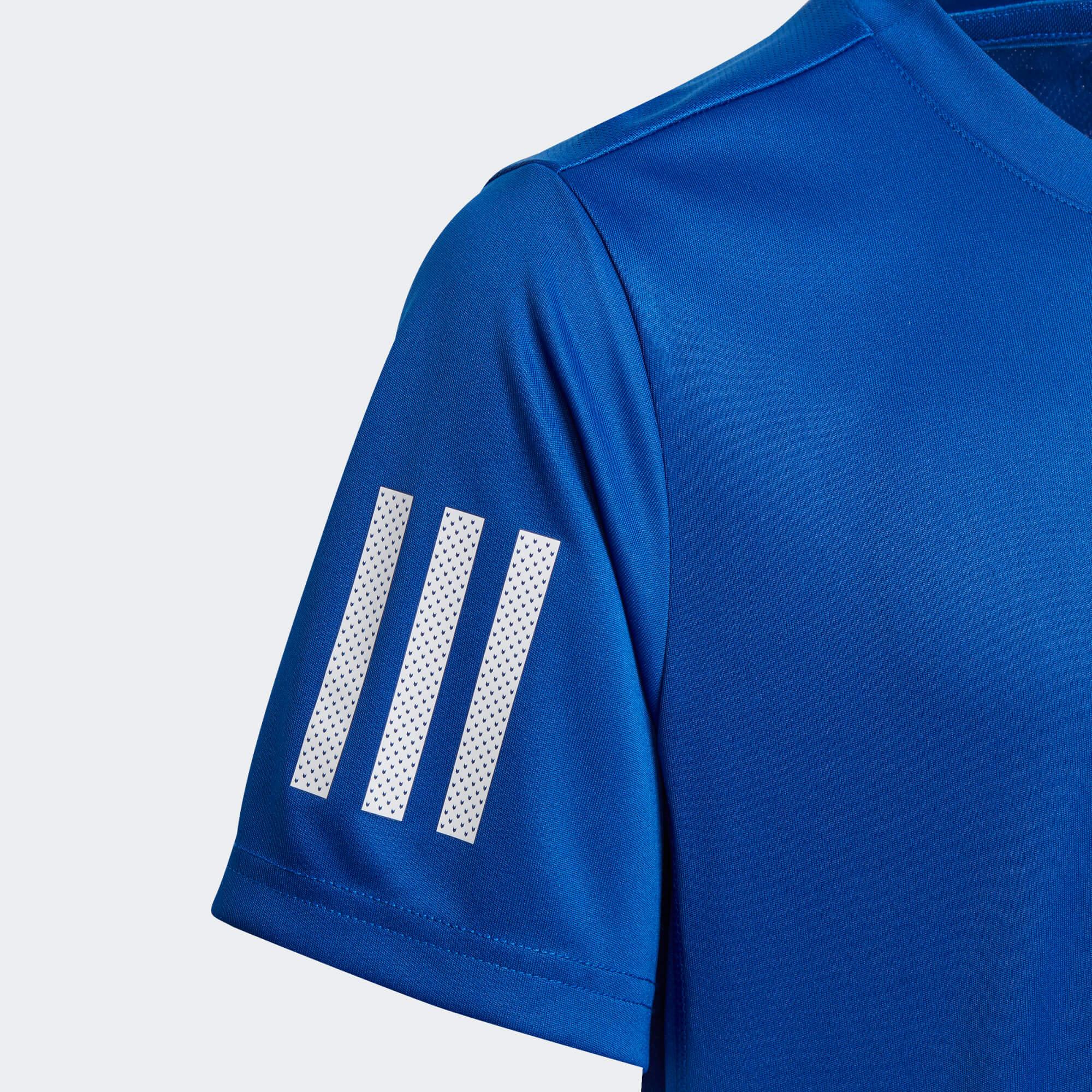 Adidas Boys 3-Stripes Club Tee - Royal Blue - Tennisnuts.com