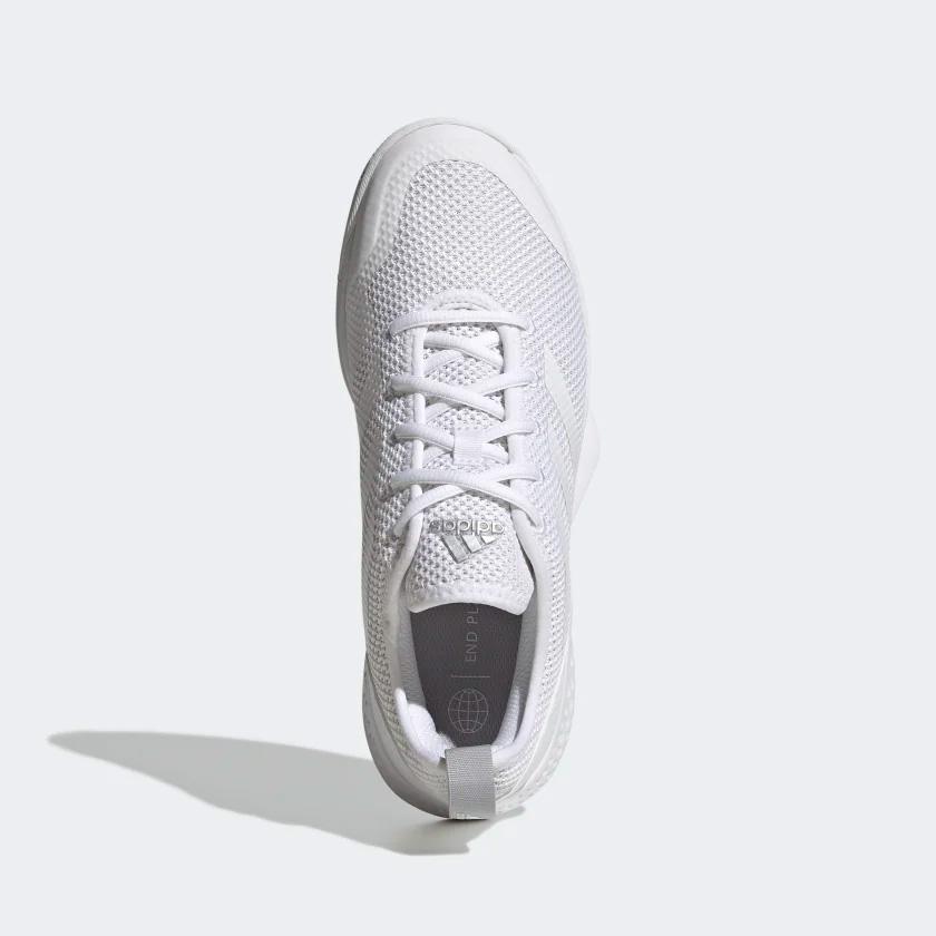 Adidas Womens Court Flash Tennis Shoes - White - Tennisnuts.com
