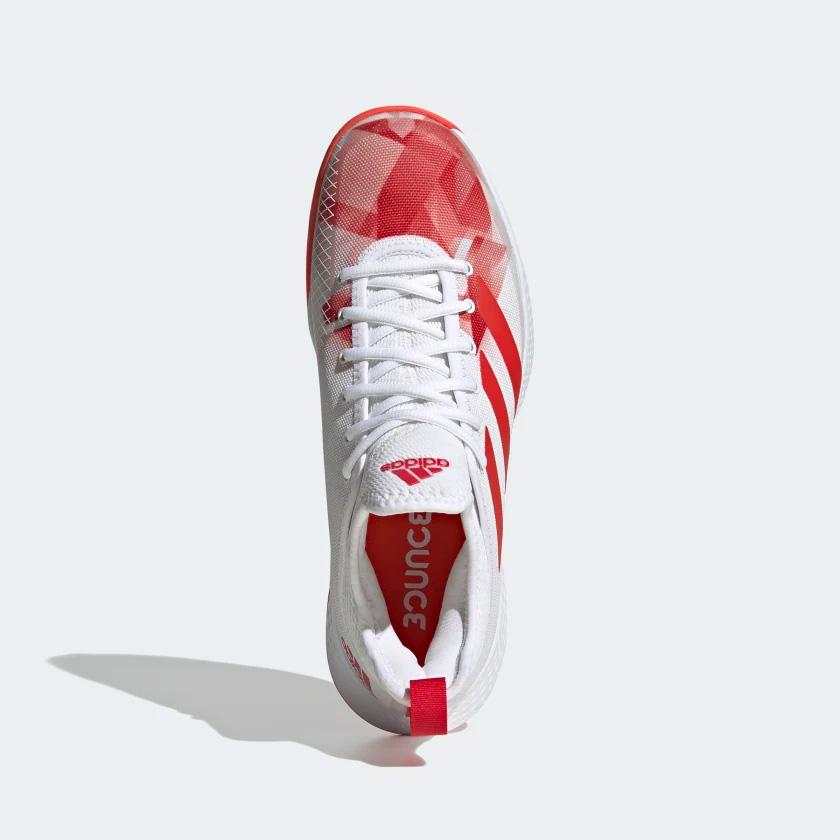 Adidas Mens Defiant Generation Tennis Shoes - Cloud White/Red ...