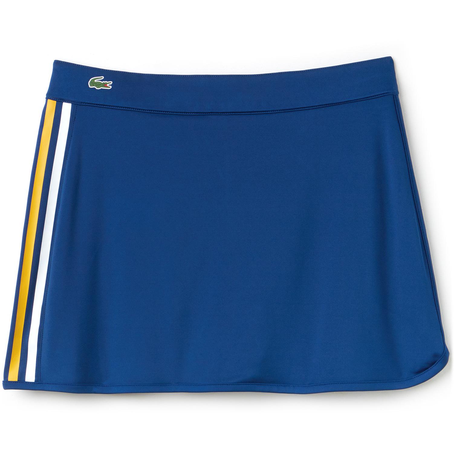 Lacoste Womens Contrast Bands Tech Jersey Tennis Skort - Navy Blue ...