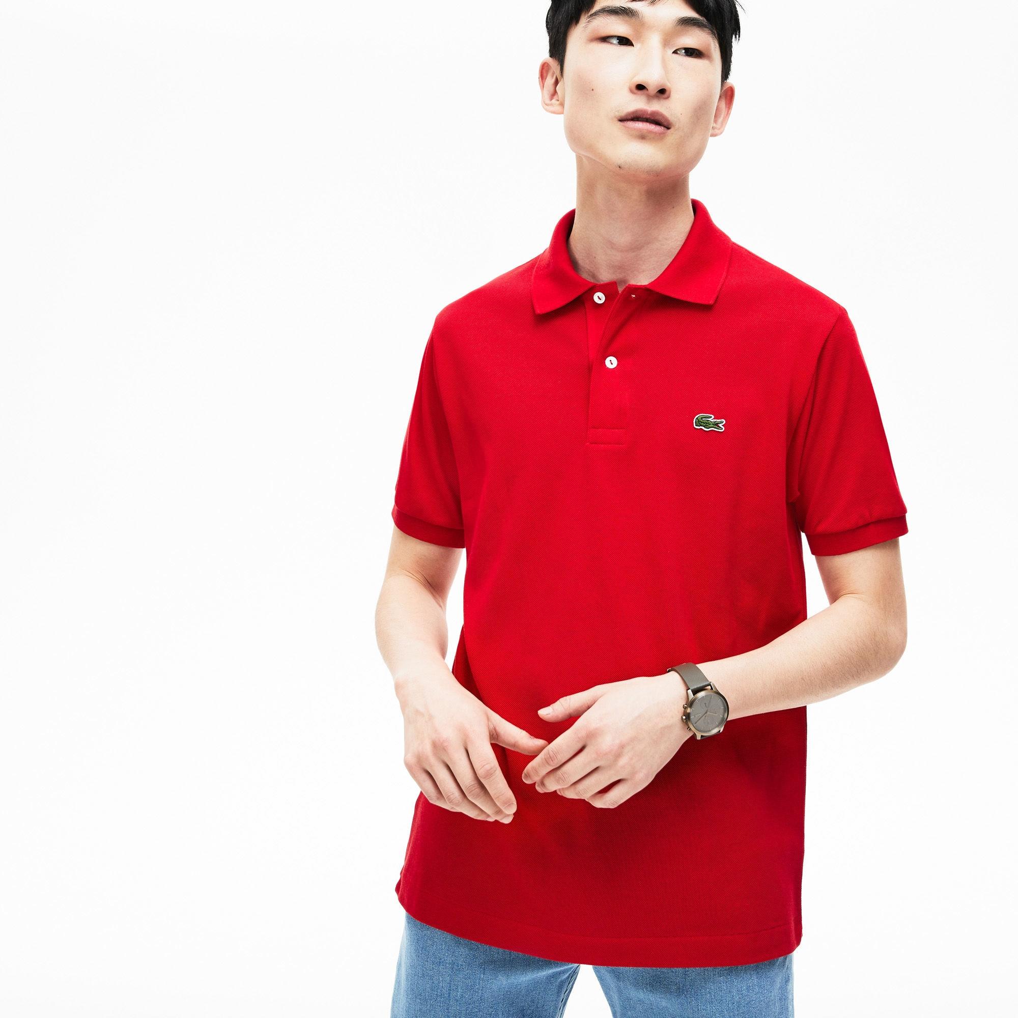 Lacoste Mens Classic Fit Polo - Red - Tennisnuts.com