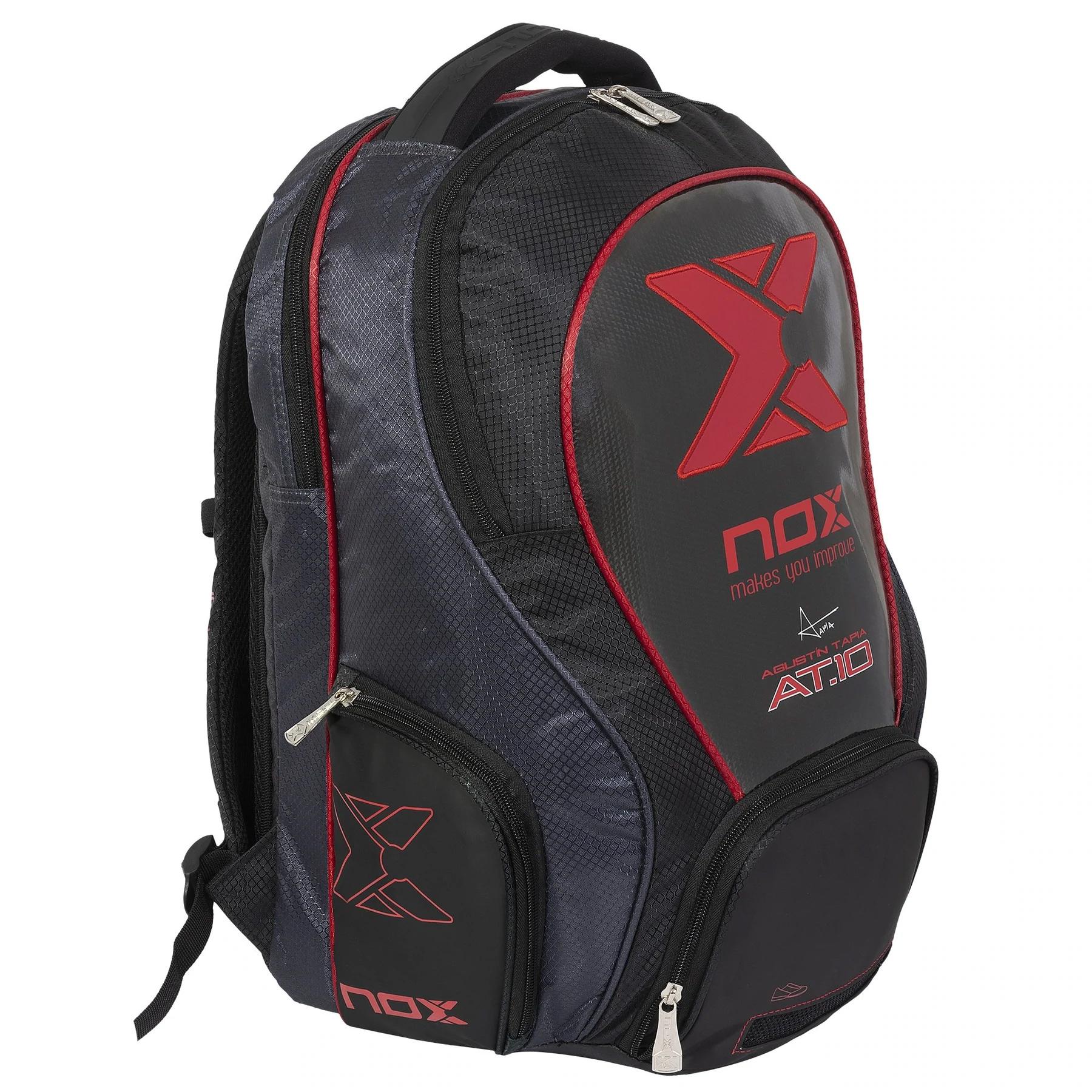 NOX AT10 Street Padel Backpack - Black/Red - Tennisnuts.com
