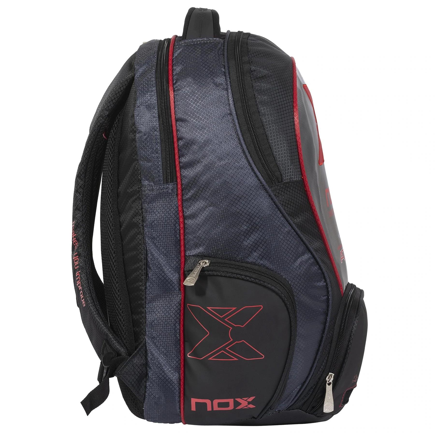 NOX AT10 Street Padel Backpack - Black/Red - Tennisnuts.com