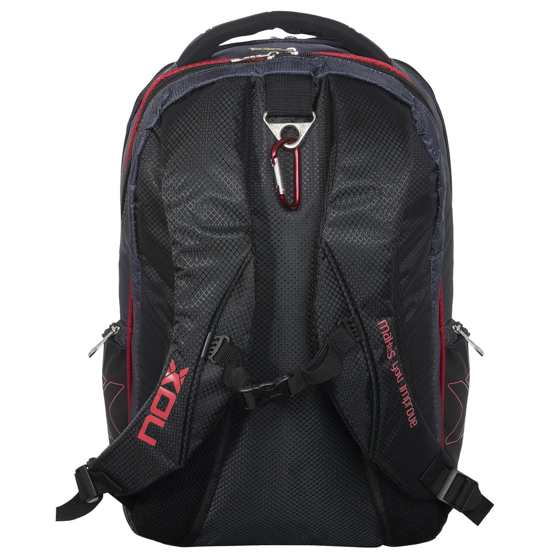 NOX AT10 Street Padel Backpack - Black/Red - Tennisnuts.com
