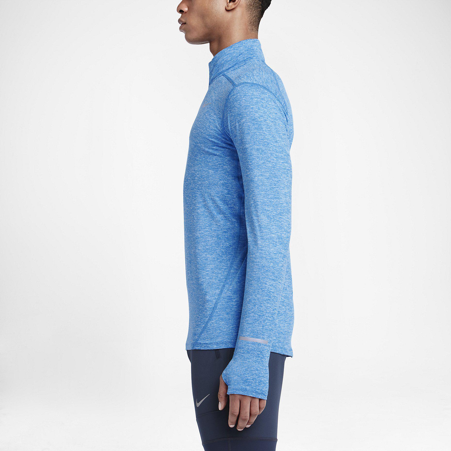 Nike Mens Dri-FIT Element Half-Zip Top - Light Photo Blue - Tennisnuts.com