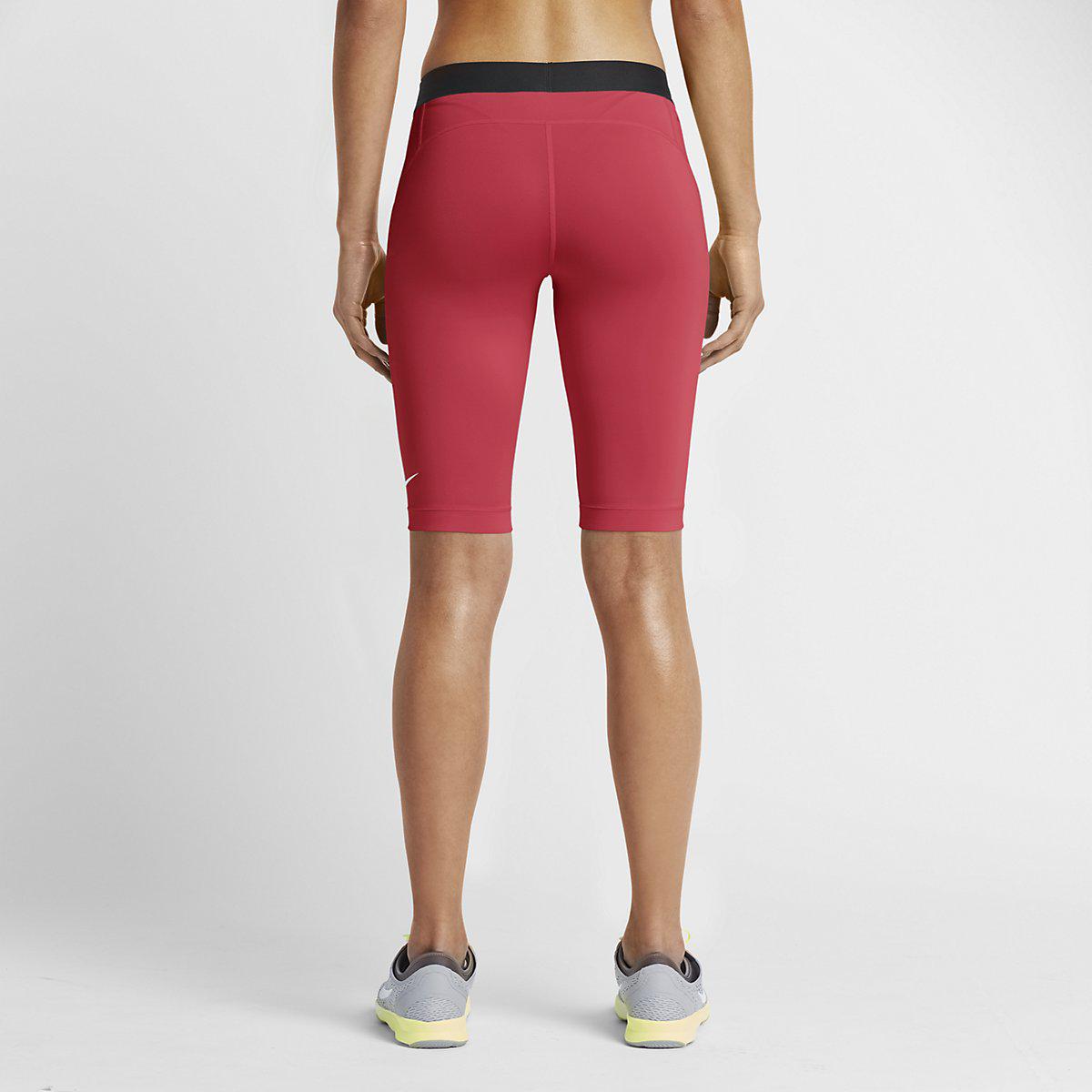 Nike Womens Pro 11" Core Compression Shorts - Daring Red/Black ...
