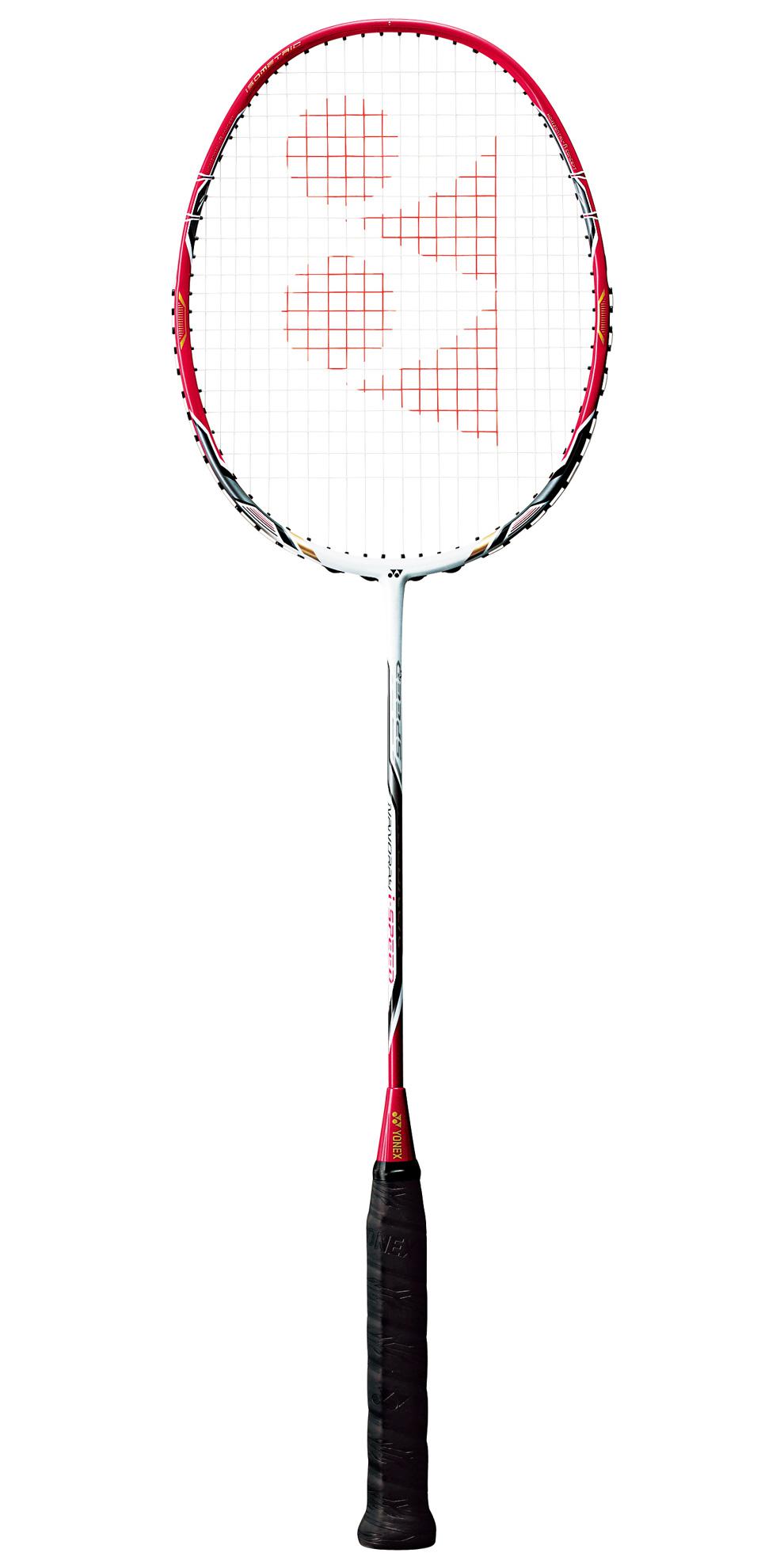 Yonex Nanoray I-Speed Badminton Racket - White/Red [Frame Only] - Tennisnuts.com