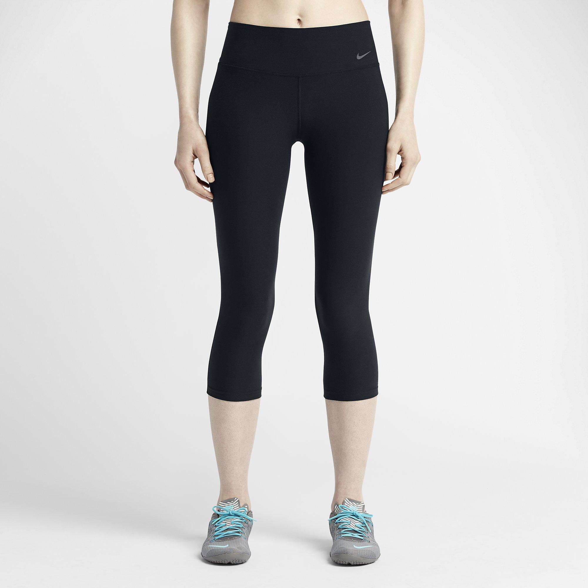 Nike Womens Legend 2.0 Tight Poly Capri - Black - Tennisnuts.com