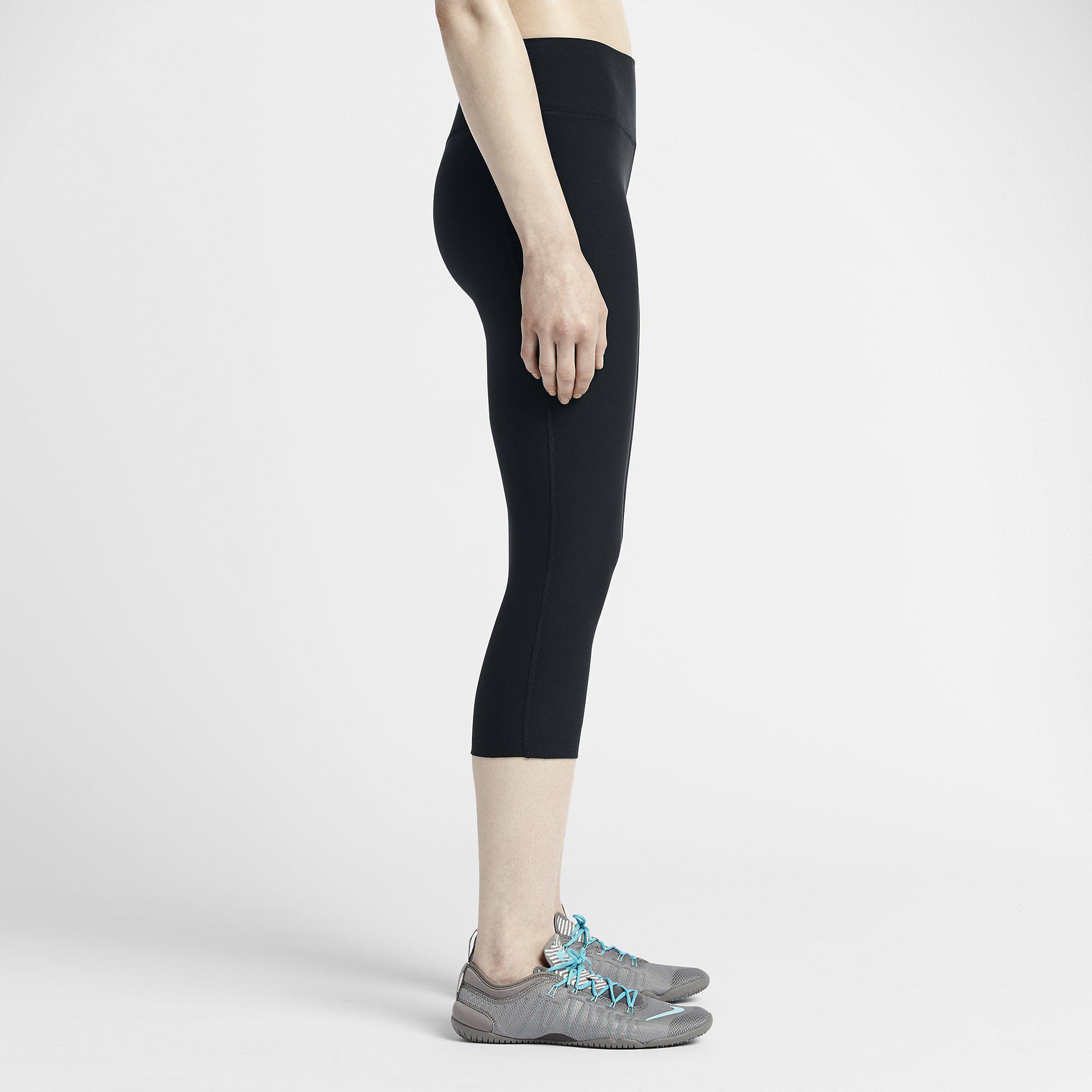 Nike Womens Legend 2.0 Tight Poly Capri - Black - Tennisnuts.com