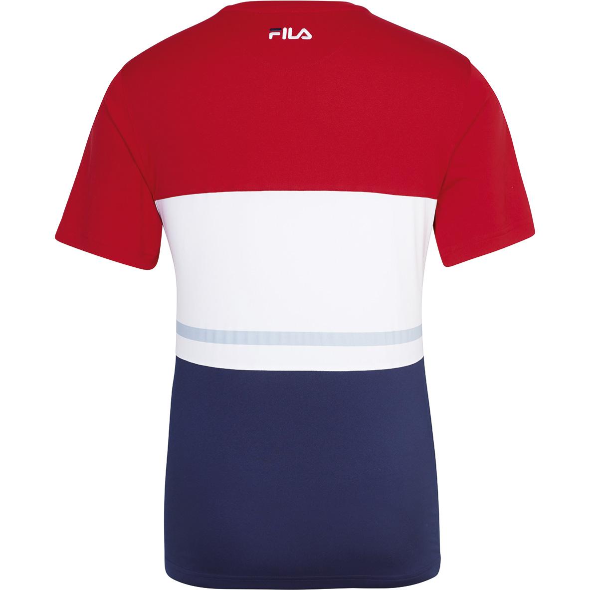 Fila Mens Heritage Colorblock Crew - Red/White/Blue - Tennisnuts.com