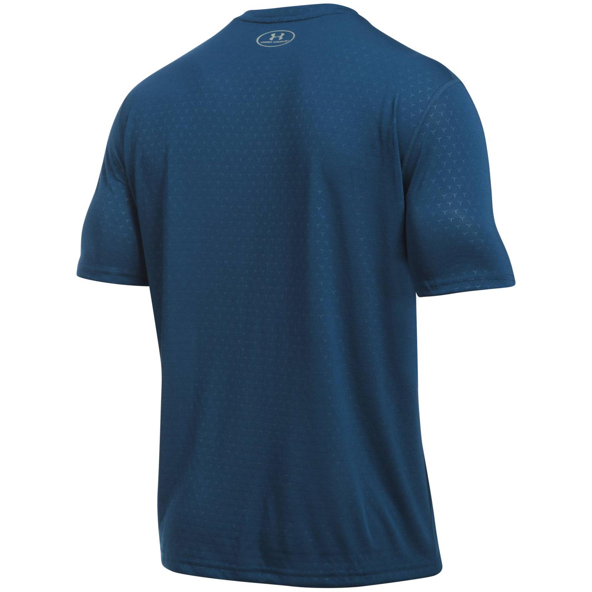 Under Armour Mens Threadborne Embossed Tee - Blackout Navy - Tennisnuts.com