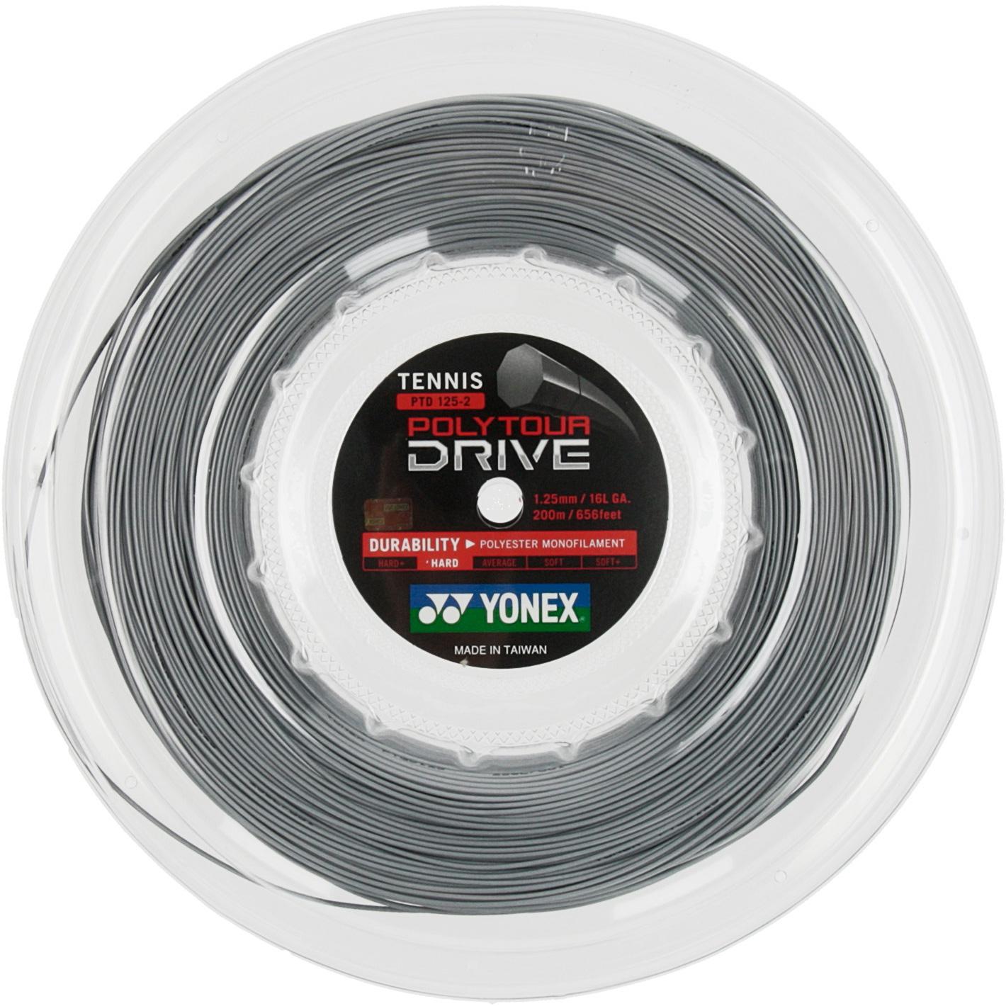 Yonex PolyTour Drive 200m Tennis String Reel - Silver - Tennisnuts.com