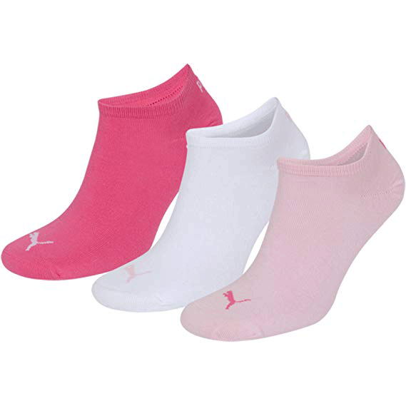 Puma Sneaker Socks (3 Pairs) - Pink - Tennisnuts.com