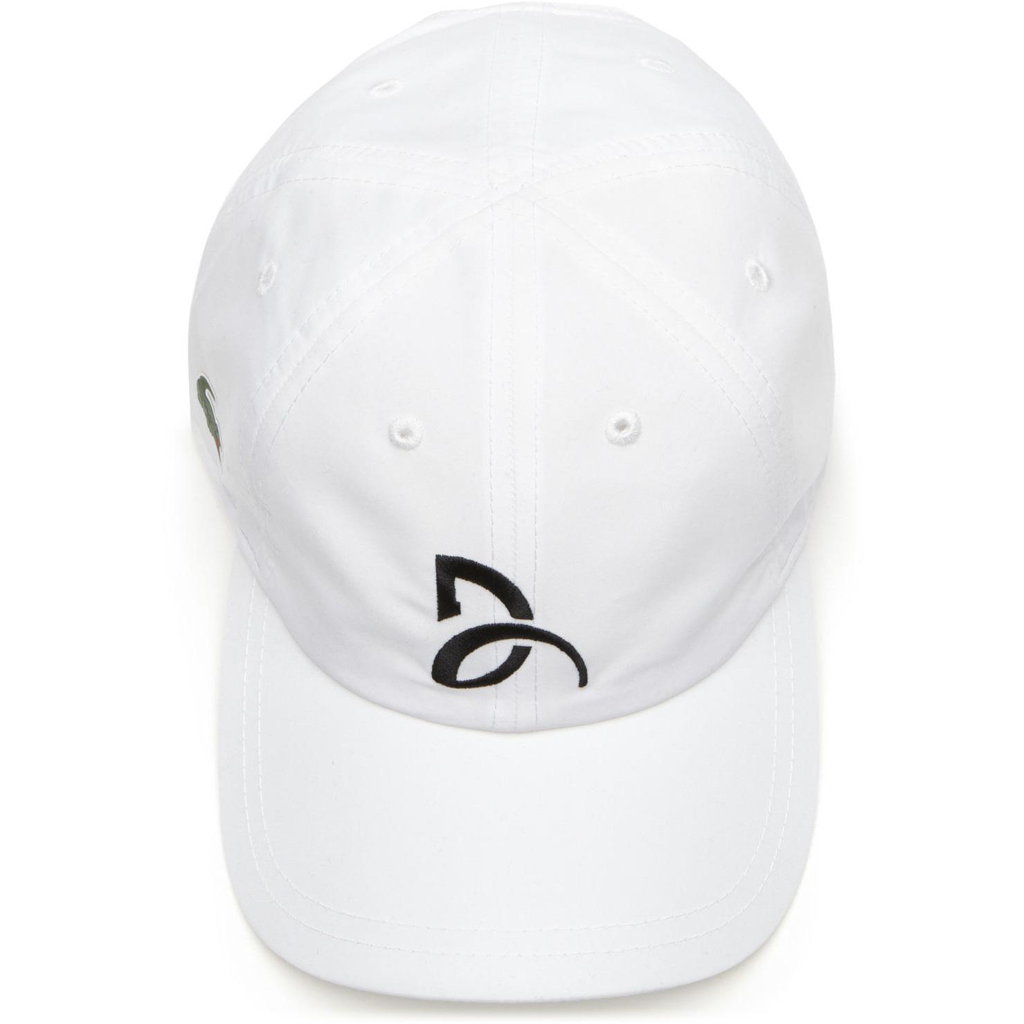 Lacoste Mens Novak Djokovic Cap - White - Tennisnuts.com