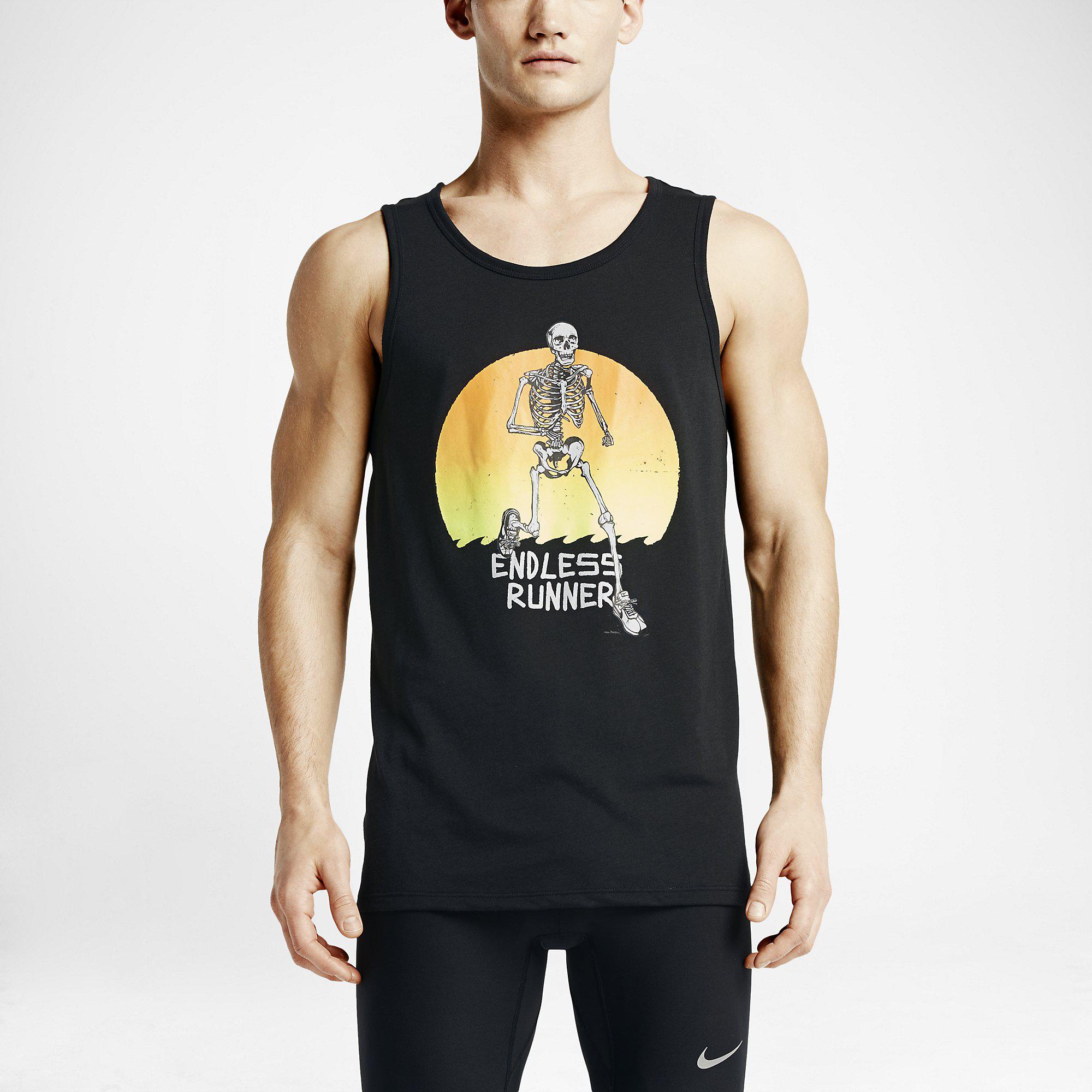 Nike Mens Endless Runner Tank Top - Black - Tennisnuts.com