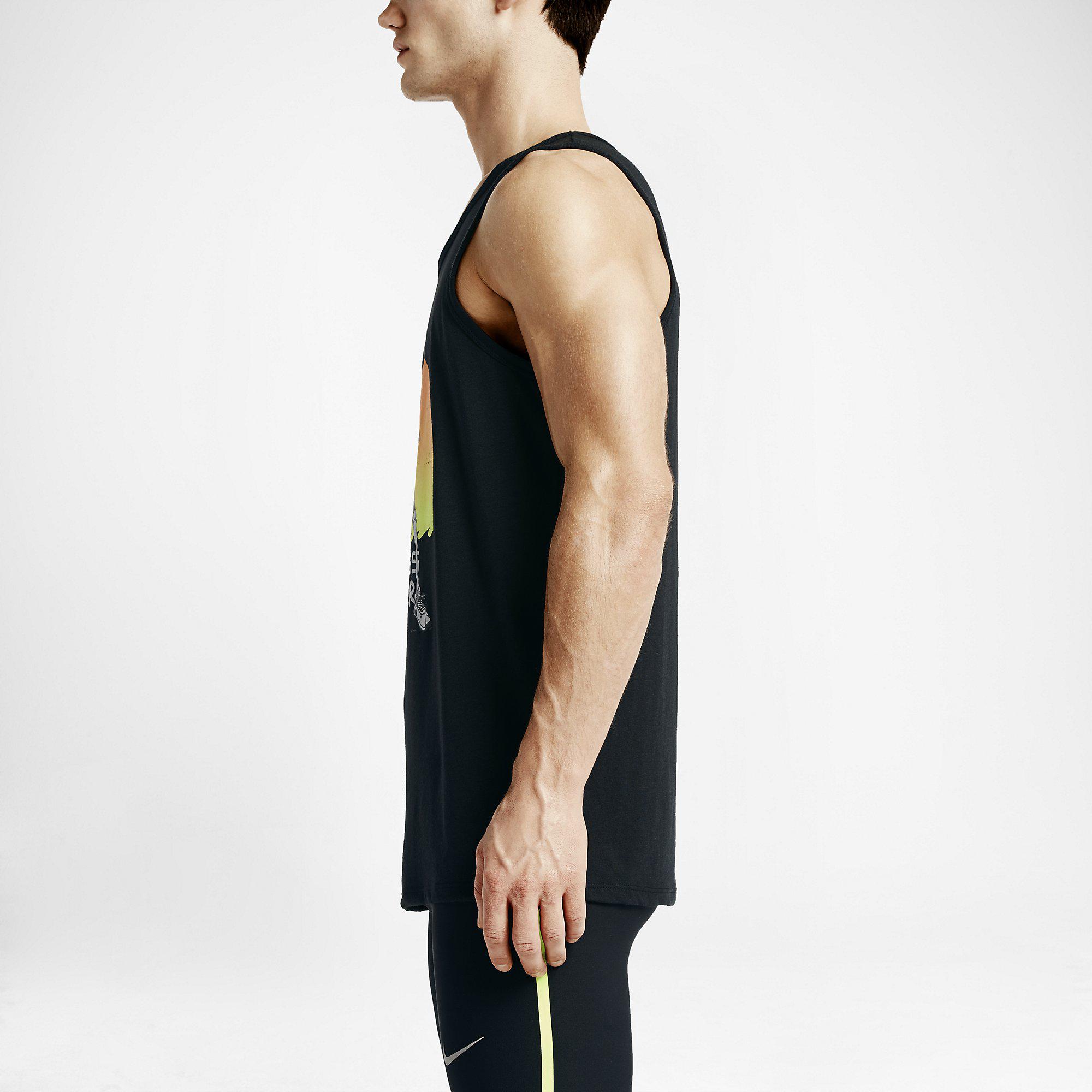 Nike Mens Endless Runner Tank Top - Black - Tennisnuts.com
