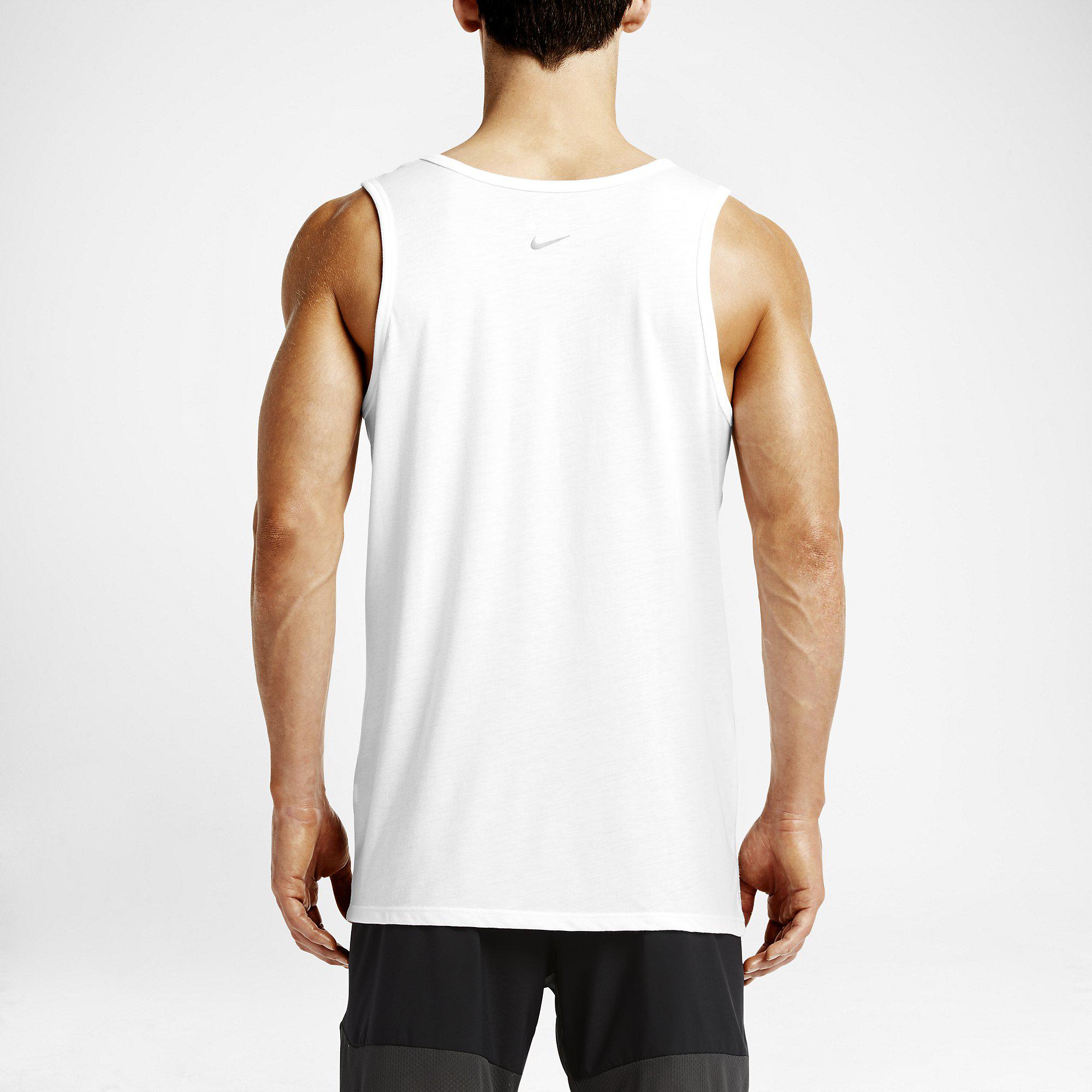 Nike Mens Endless Runner Tank Top - White - Tennisnuts.com
