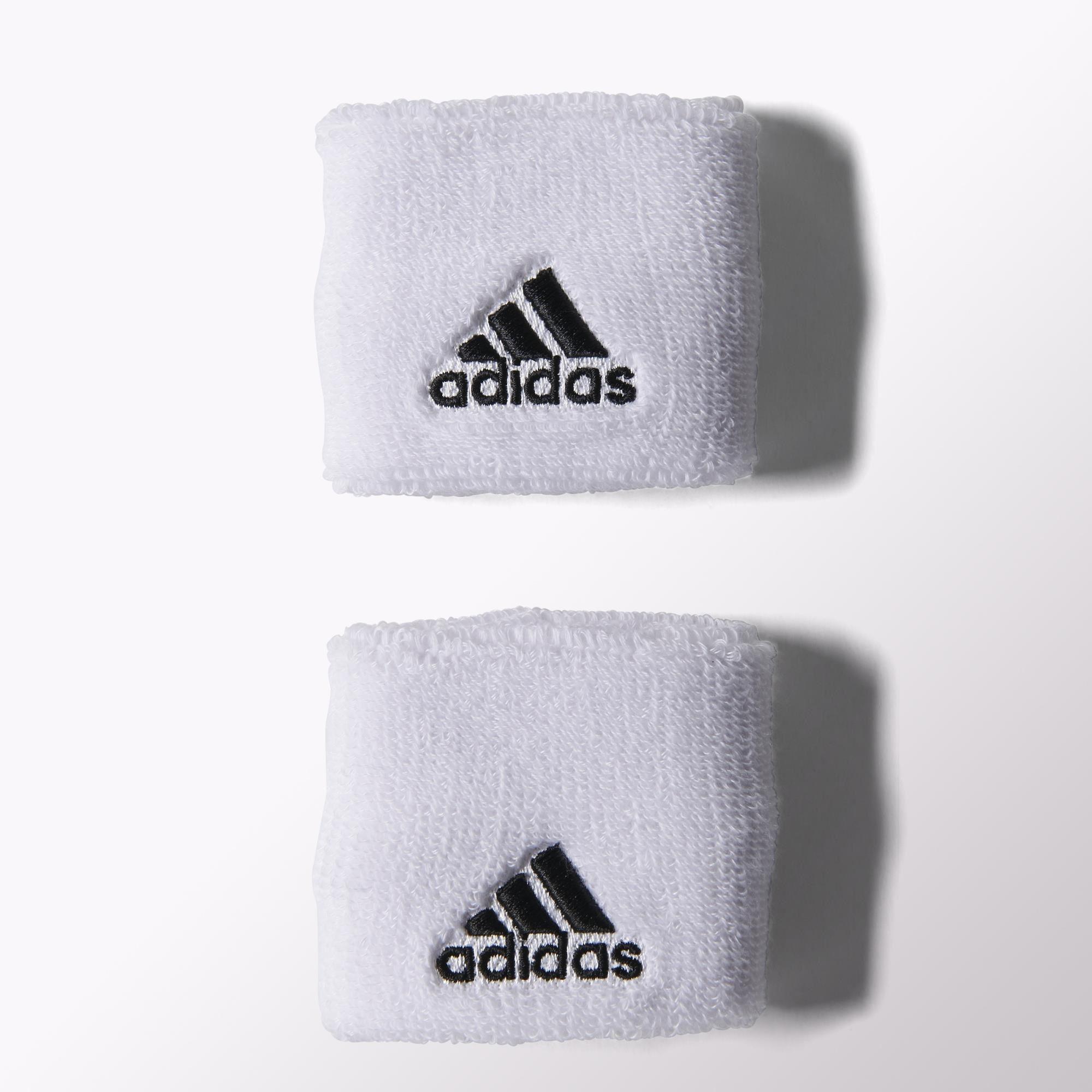 Adidas Tennis Small Wristbands - White - Tennisnuts.com